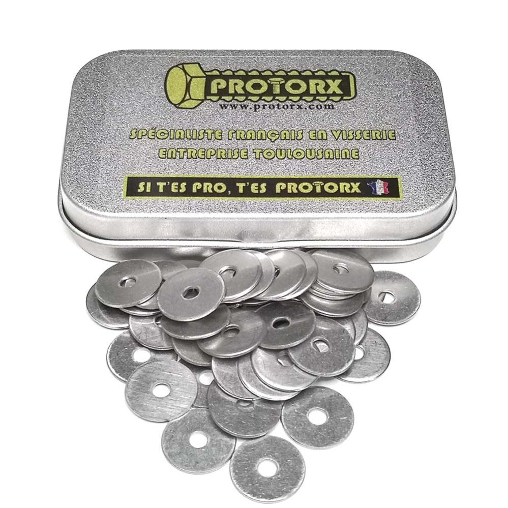 Rondelle Inox M3 : Boite 50 Pcs Plate EXTRA LARGE Acier Inoxydable A2 ...