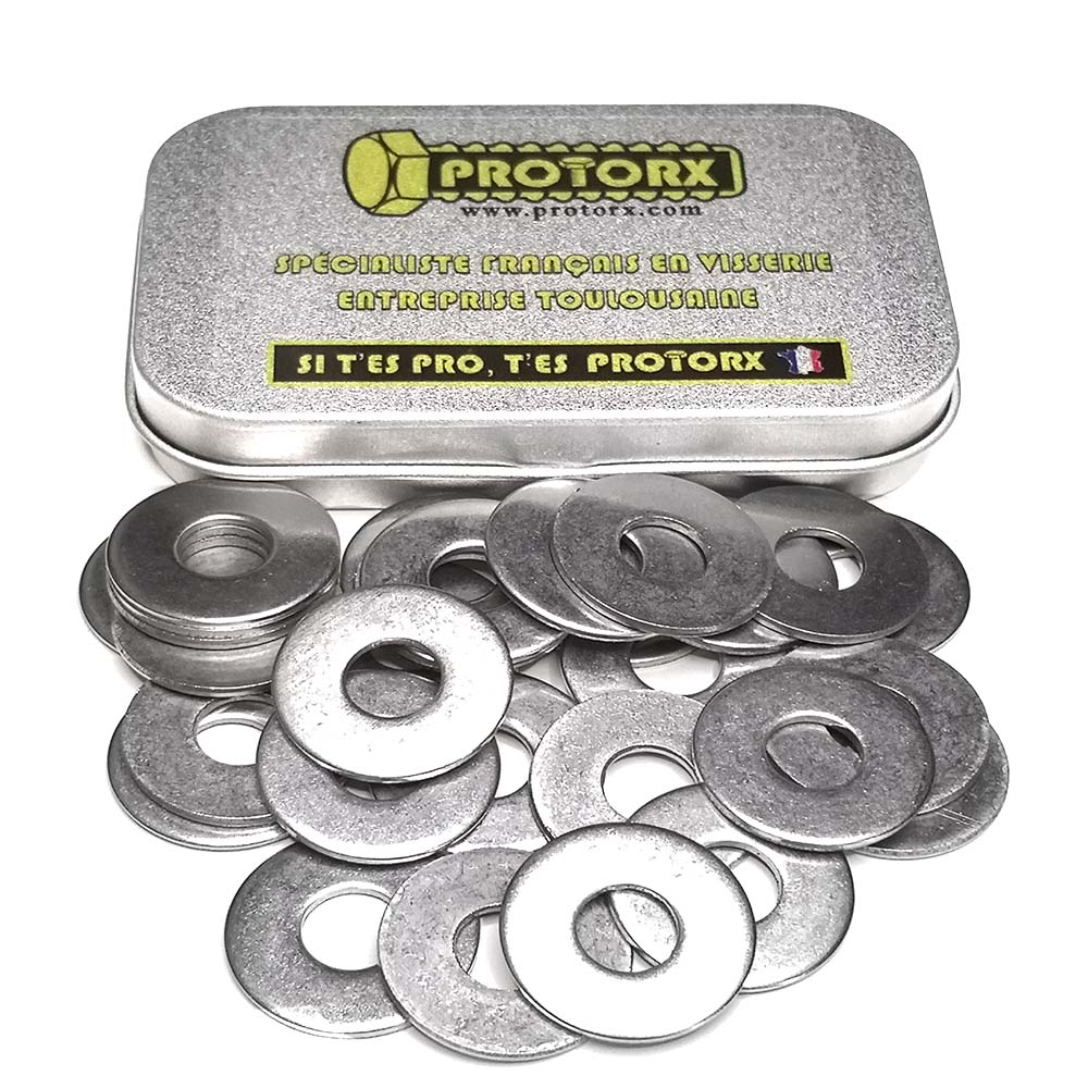 Rondelle Inox M8 : Boite 20 Pcs Plate LARGE Acier Inoxydable A2 | Usage ...