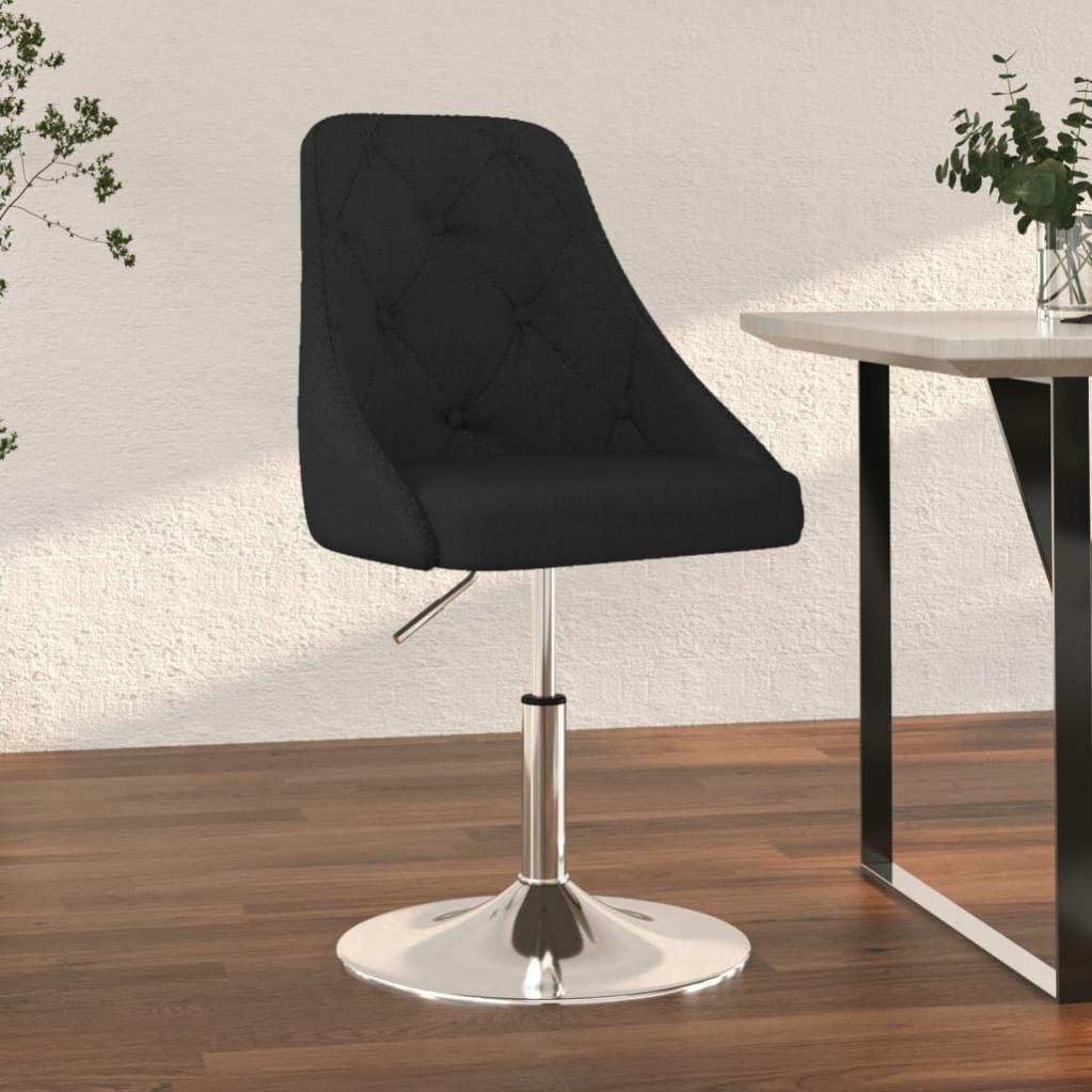 Chaise pivotante de salle à manger Noir Tissu vidaXL | Leroy Merlin