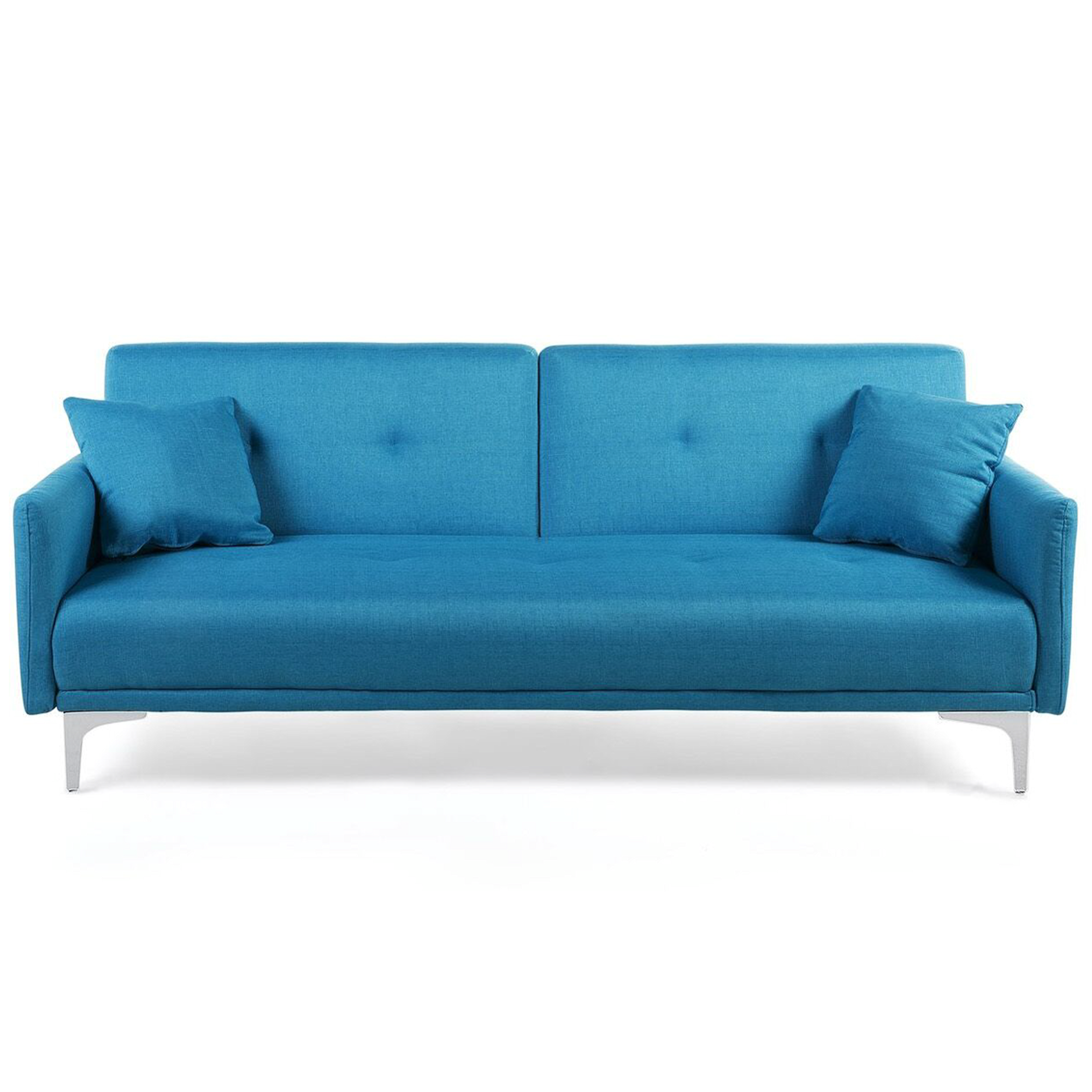 Divano letto moderno 3 posti in tessuto azzurro LUCAN | Leroy Merlin
