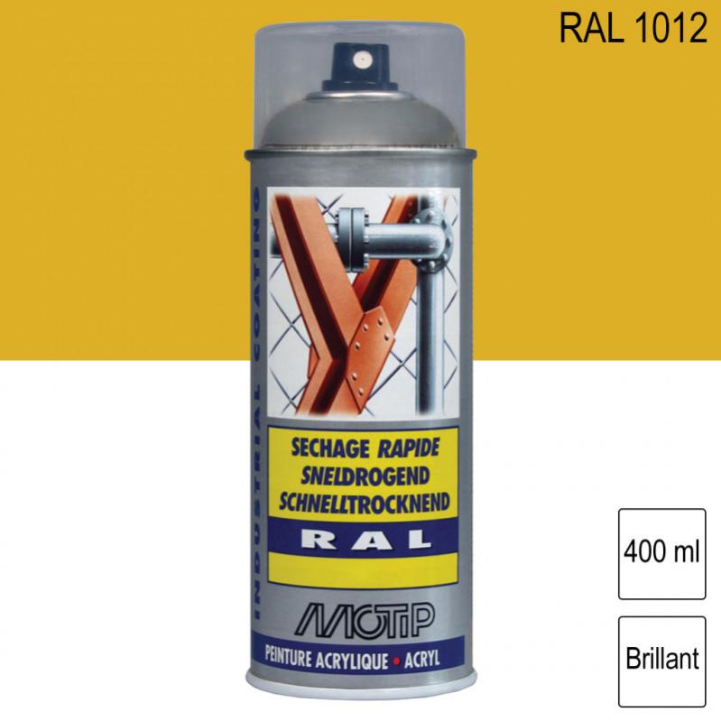 Peinture aérosol RAL 1012 Jaune citron brillant 400ml MOTIP | Leroy Merlin