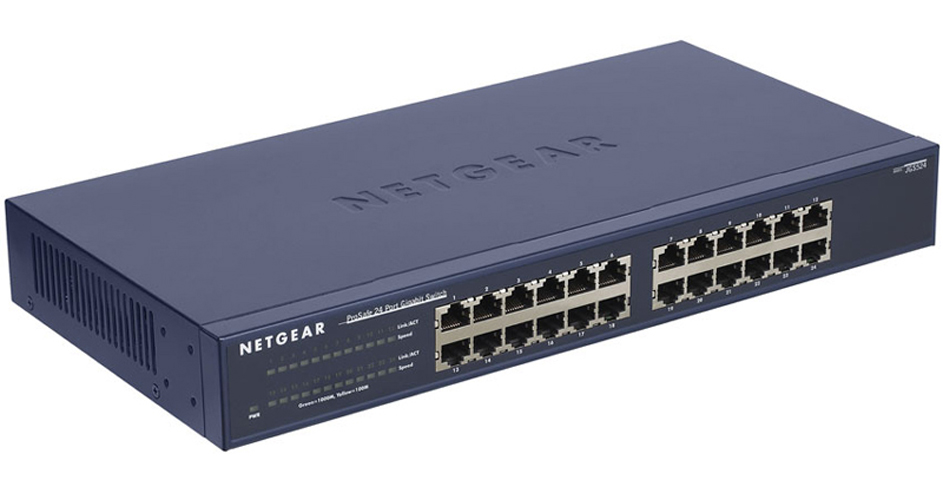 Switch Ethernet NETGEAR 24 ports gigabit dont 12 POE JGS524PE | Leroy ...