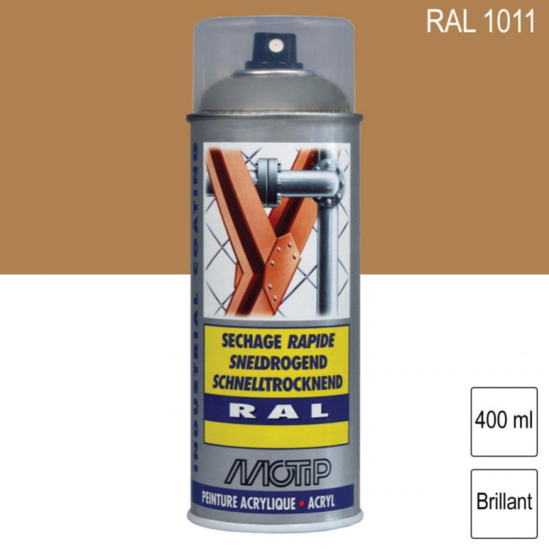Peinture aérosol RAL 1011 Beige brun brillant 400ml MOTIP | Leroy Merlin