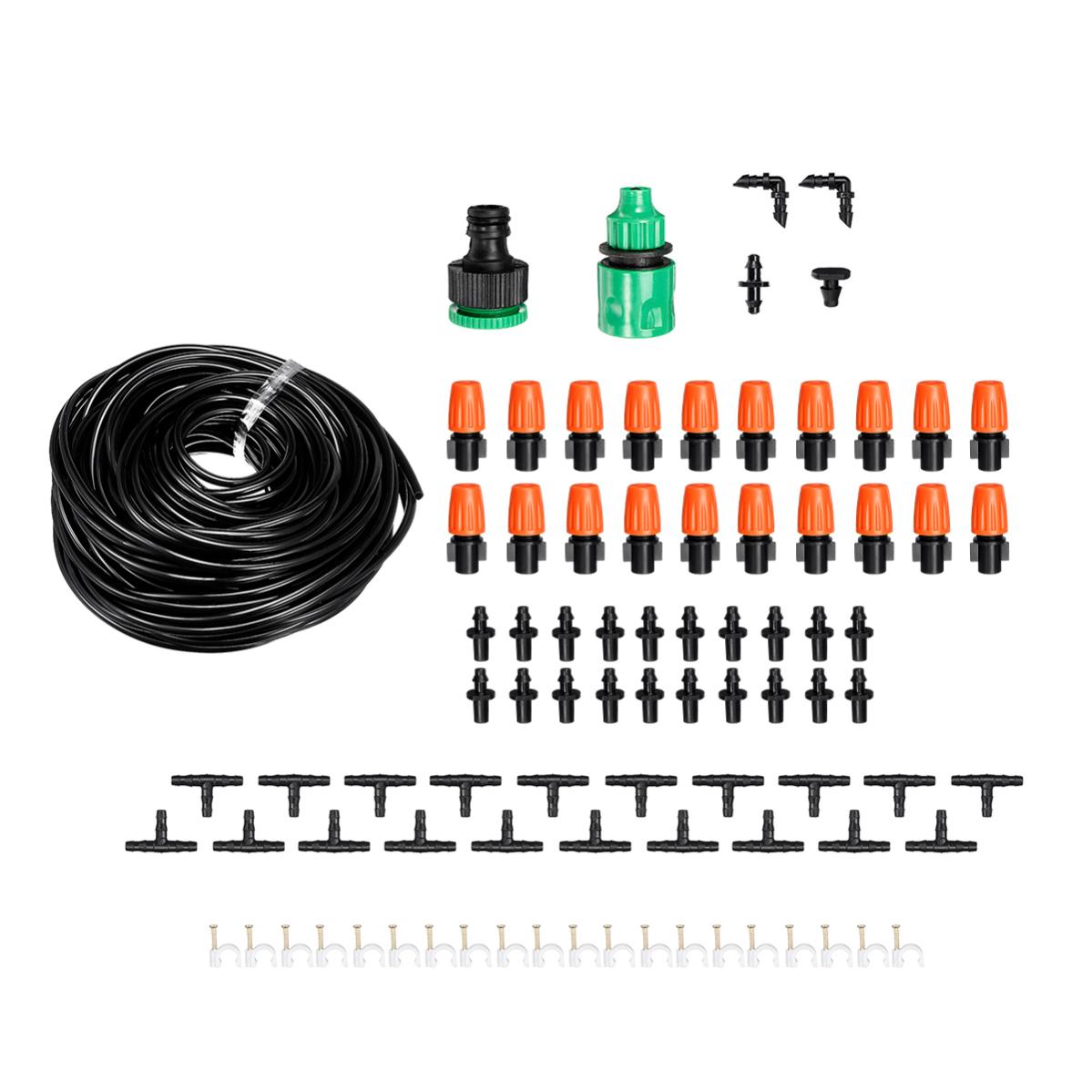 Kit Sistema di irrigazione a goccia da 87 pz accessori + 30 m di tubo ...