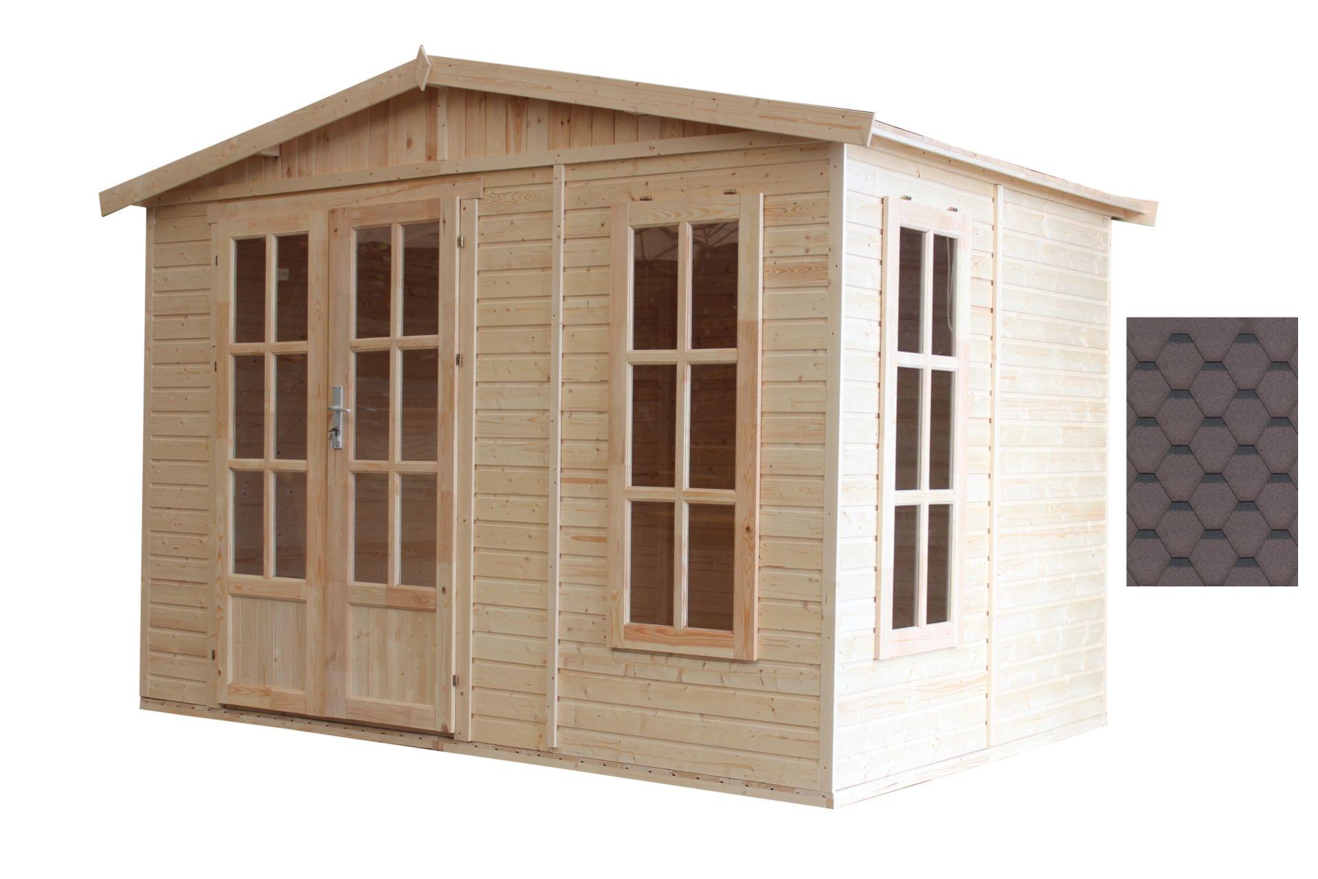 Kit de tejas bituminosas Hexagonal Rock H334BROWN de color marrón ...