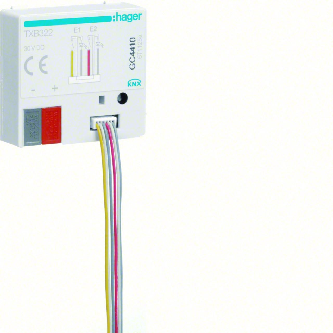 Module 2 entrées + 2 sorties - led - hager tebis txb322 - encastré ...