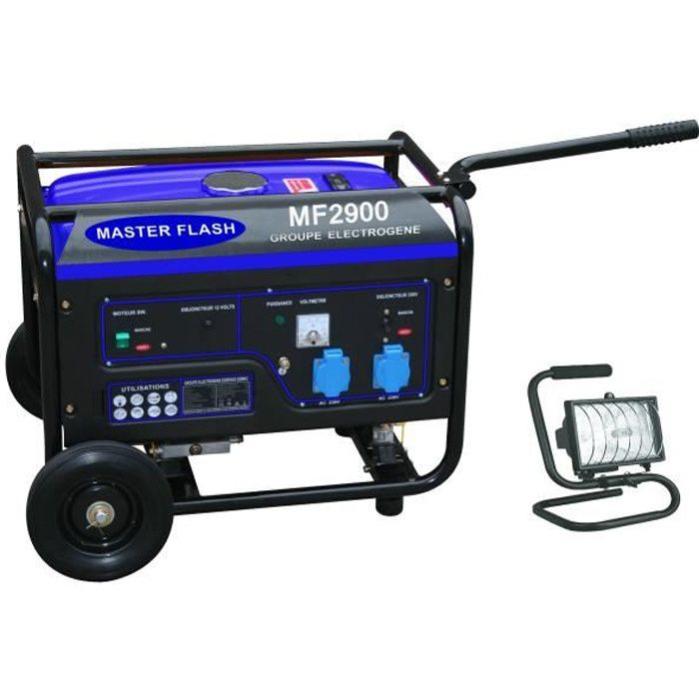 Generatore a benzina MASTER FLASH 2800W + faretto da cantiere 150W ...