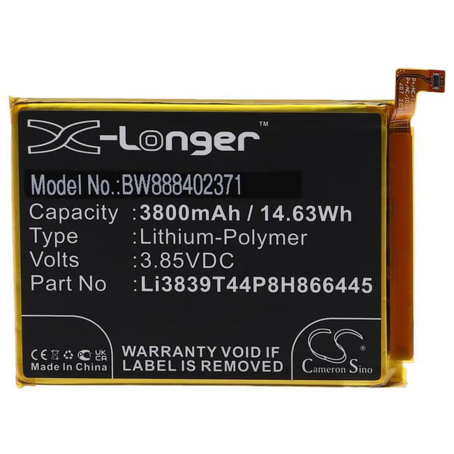 Vhbw Batterie remplacement pour ZTE Li3839T44P8H866445 pour téléphone ... Vhbw Batterie remplacement pour ZTE Li3839T44P8H866445 pour téléphone ...