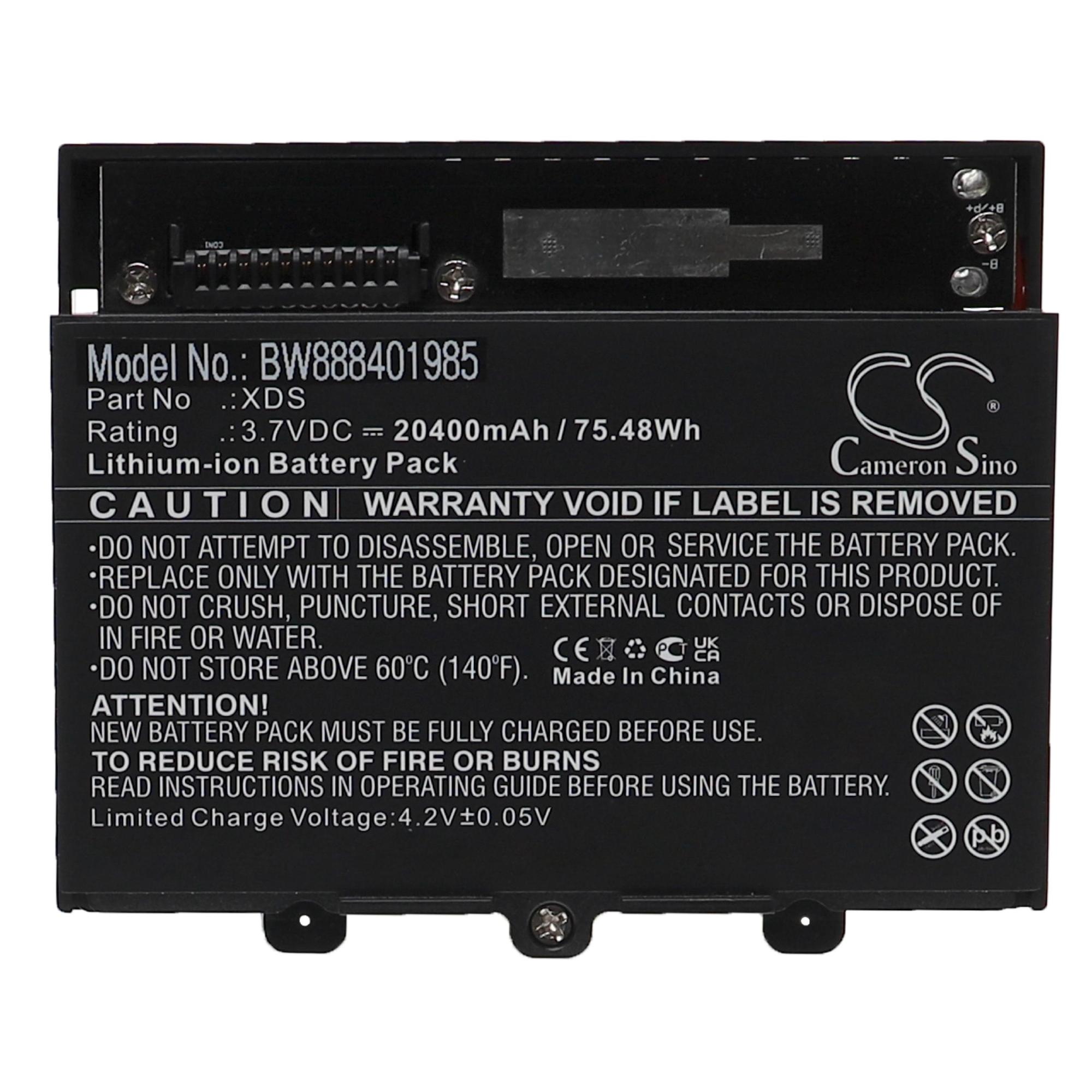 Vhbw Batterie remplacement pour PeakTech XDS pour oscilloscope, outil de mesure (20400mAh, 3,7V ...