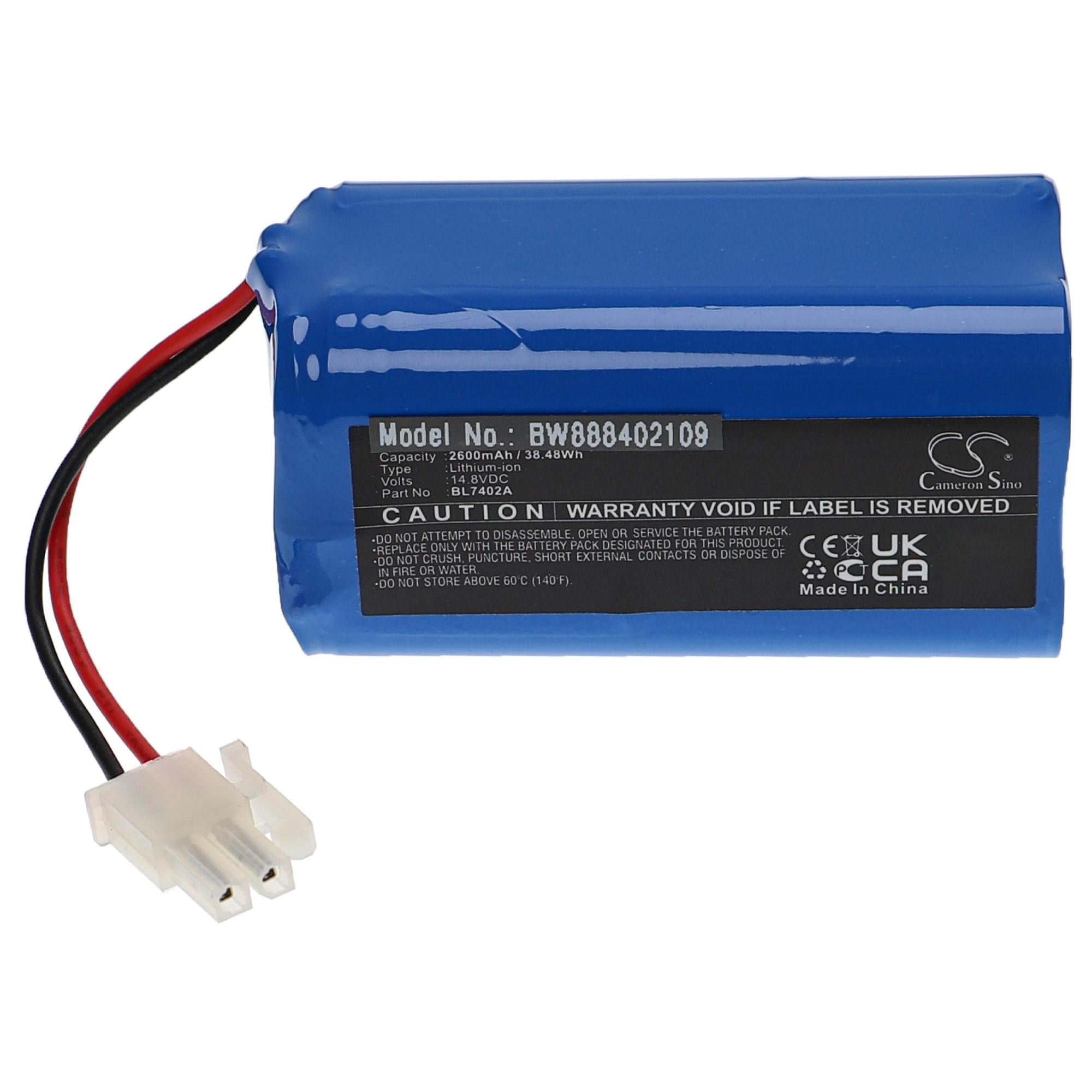 Vhbw Batterie remplacement pour Ecovacs BL7402A, UR18650ZT-4S1P-AAF ...