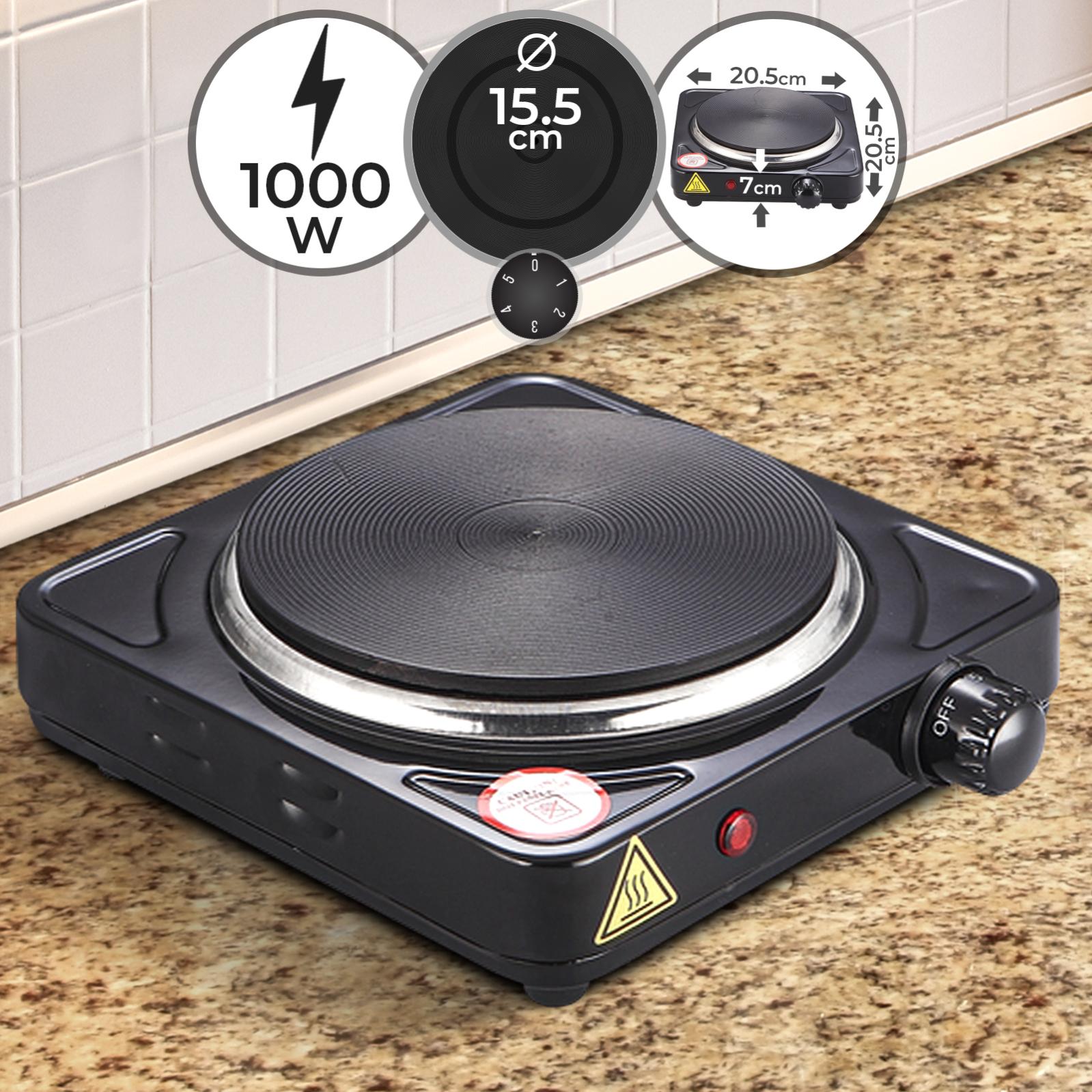 Jago® Plaque de Cuisson - Portable, 1000 W, Brûleur : Fonte, Ø 15.5 cm ...