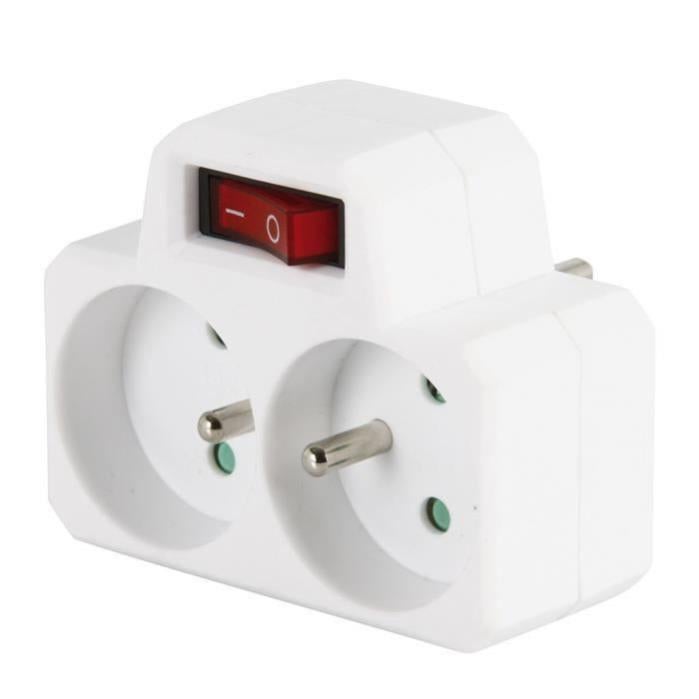 Expert Line Fiche Biplite 2x16a Avec Interrupteur | Leroy Merlin