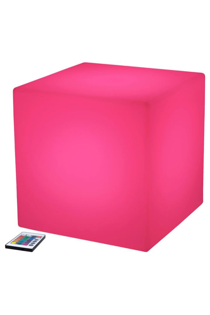Cube lumineuse Blanc (RGB) - 43cm - Lampe extérieur et intérieur avec ...