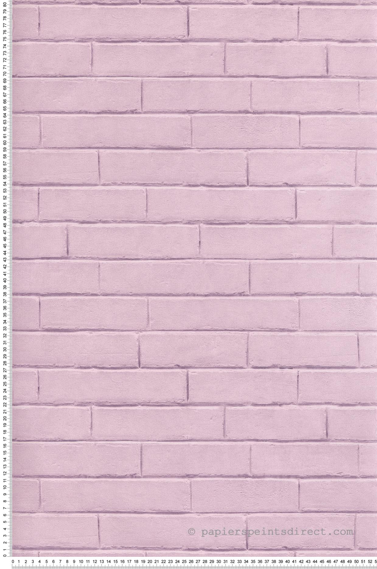 Good Vibes Papel de pared Brick Wall rosa | Leroy Merlin