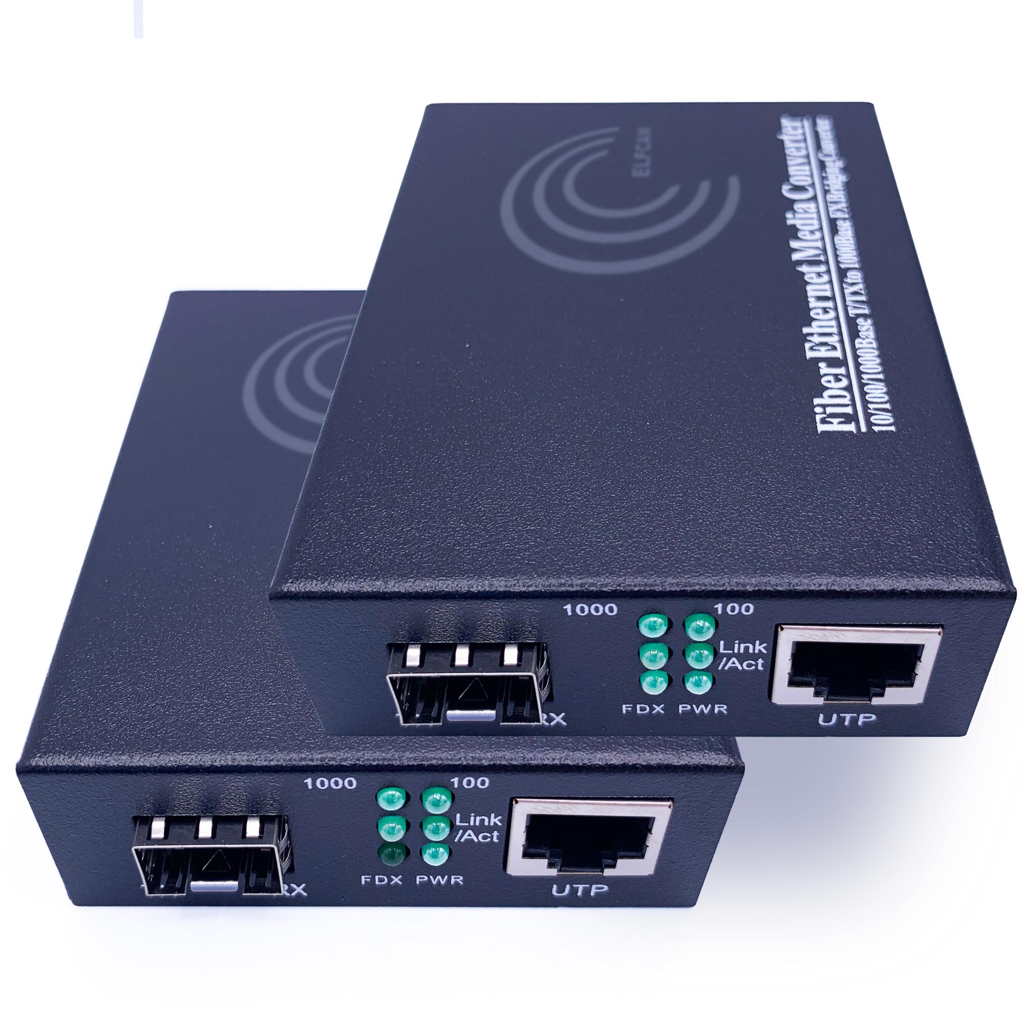 Elfcam® - Convertisseur Fibre Ethernet, Convertisseur RJ45 Gigabit ...