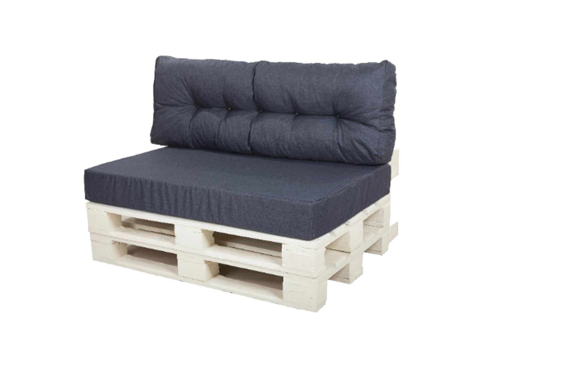Cuscini per pallet da esterno/in 120 x 80 e schienale per pallet 120 x ...