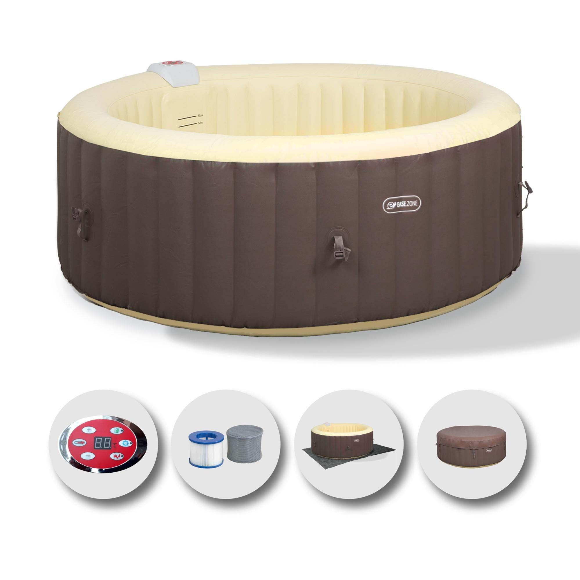 Spa Idromassaggio Gonfiabile Riscaldata 2-4 Persone EASE.ZONE Vasca ...