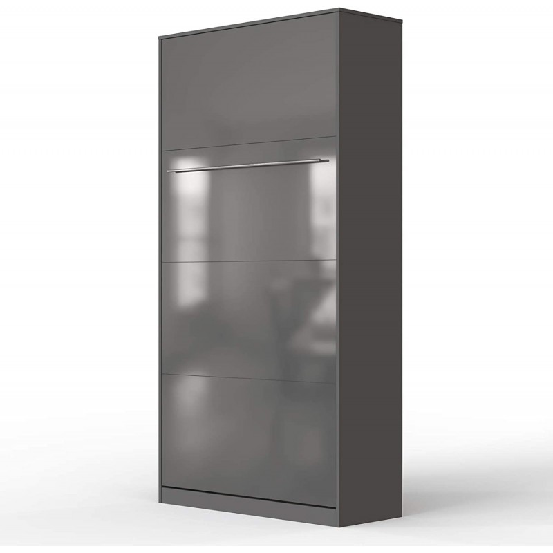 Armoire Lit escamotable 90x200cm Vertical Lit Rabattable Lit Mural ...