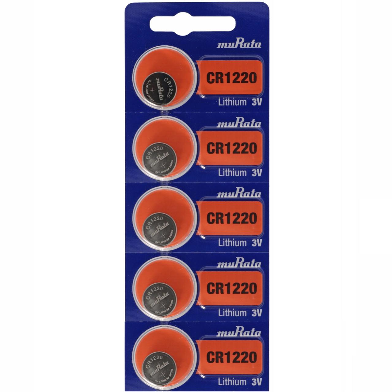 5 pièces - Piles au lithium CR1220 IEC CR1220, 3 Volt max. 38mAh, 12x2mm | Leroy Merlin