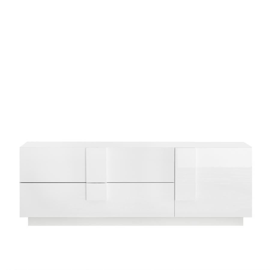 Banc TV 180 cm design laqué blanc JUNON 2 | Leroy Merlin