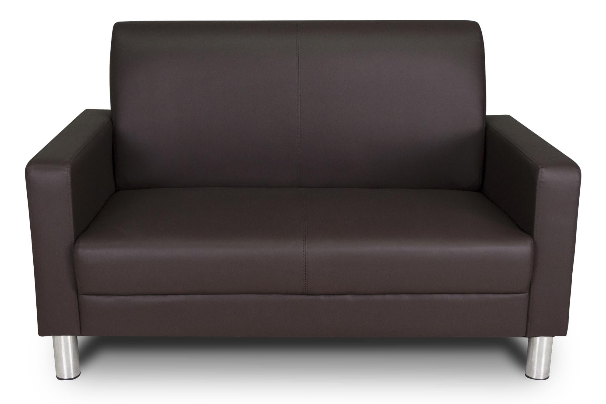 Divano 2 posti in ecopelle testa di moro mod. Charlie | Leroy Merlin