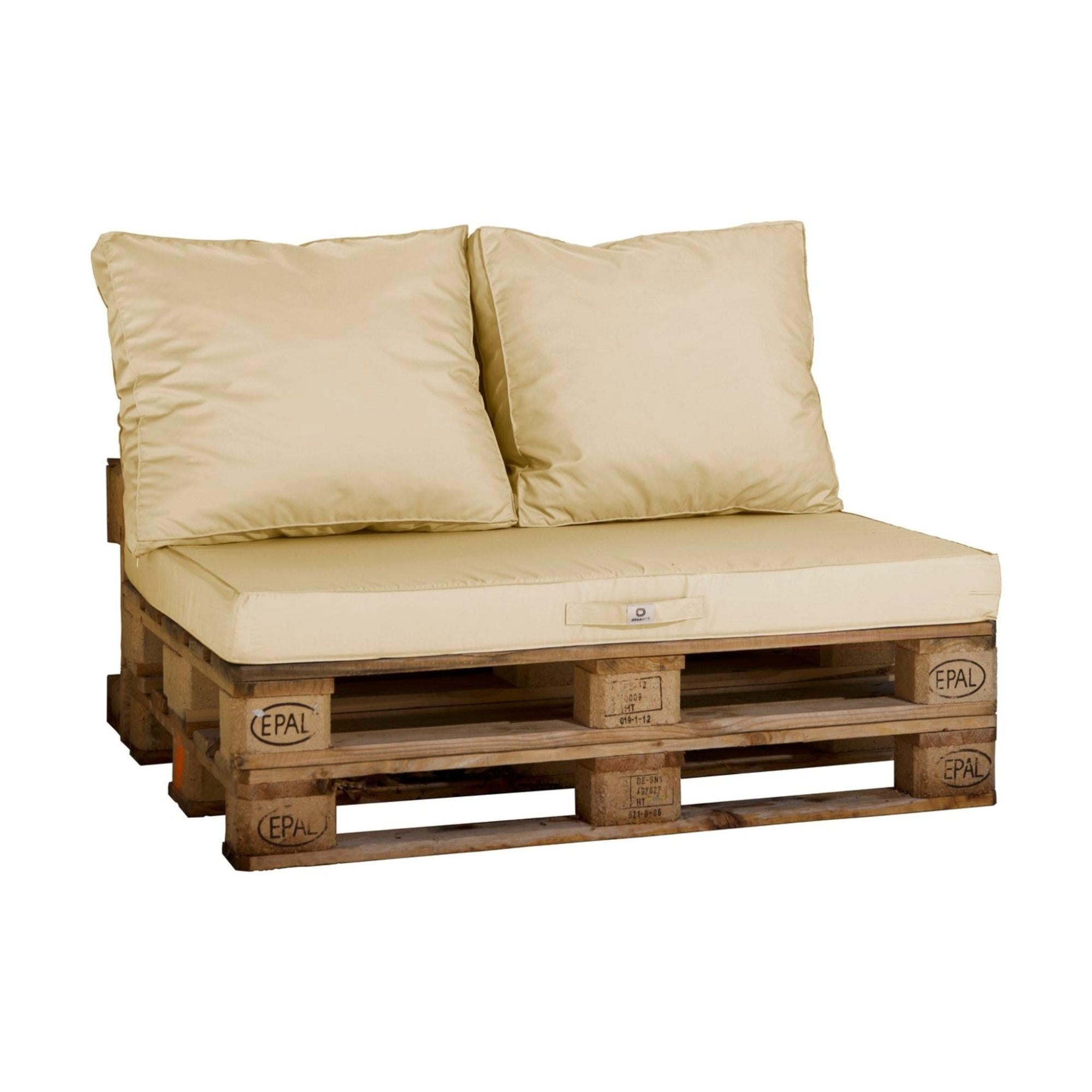 Set di 3 cuscini per pallet sfoderabili - Cuscini per esterni - Beige ...