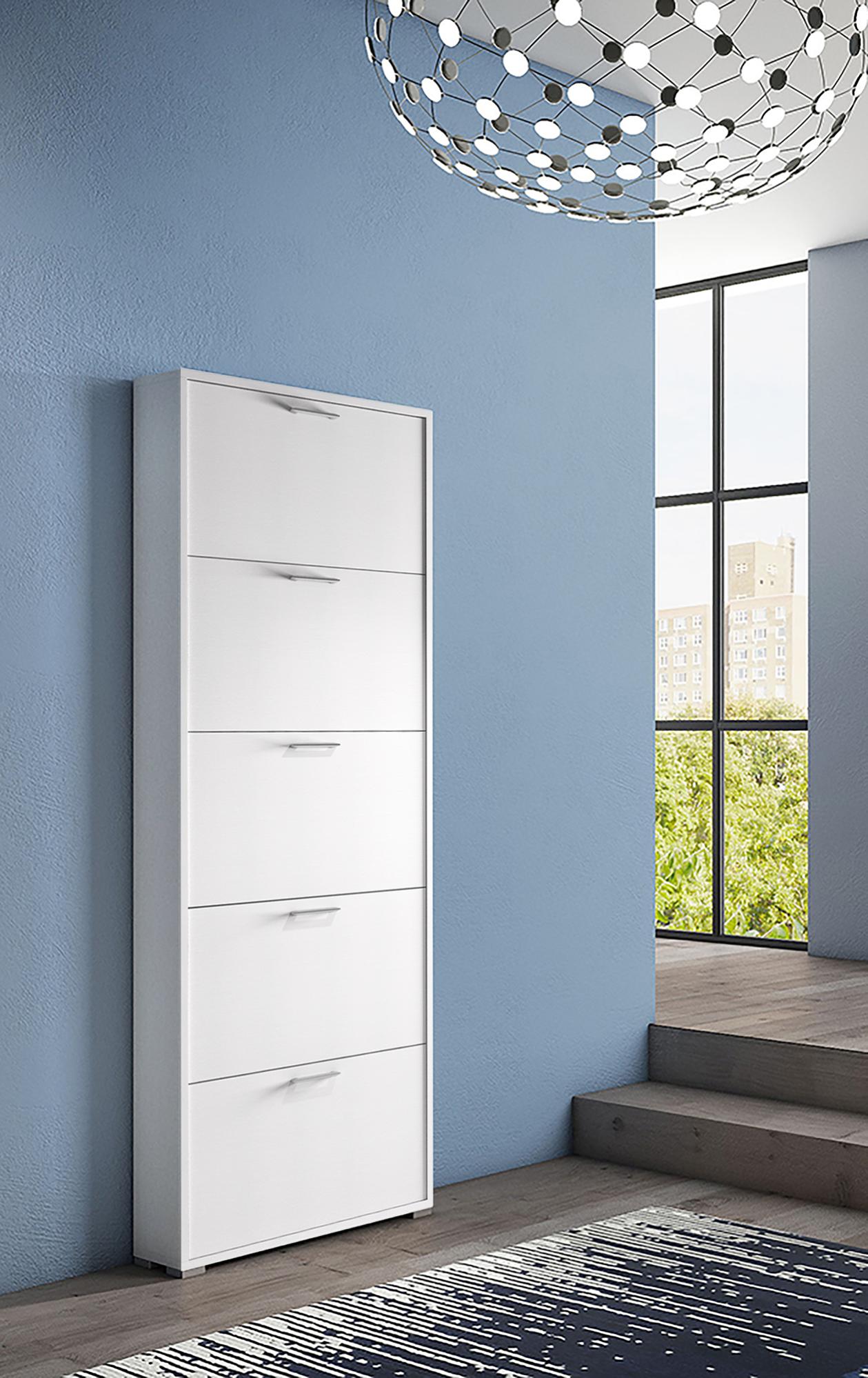 Scarpiera moderna a 5 ante a ribalta, 100% Made in Italy, Mobile ...