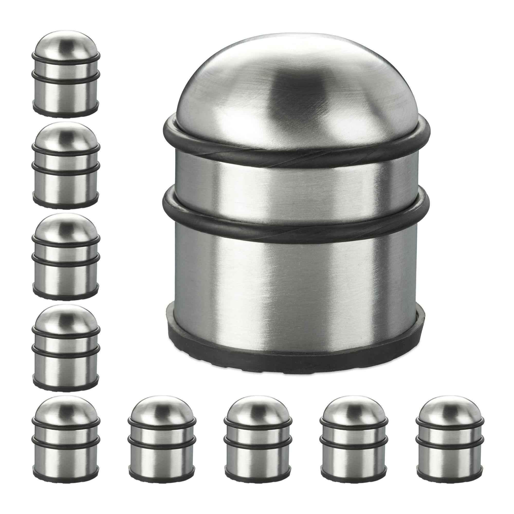 10x Fermaporte , Blocca Porta e Ferma Finestre, in Acciaio Inox e Gomma ...