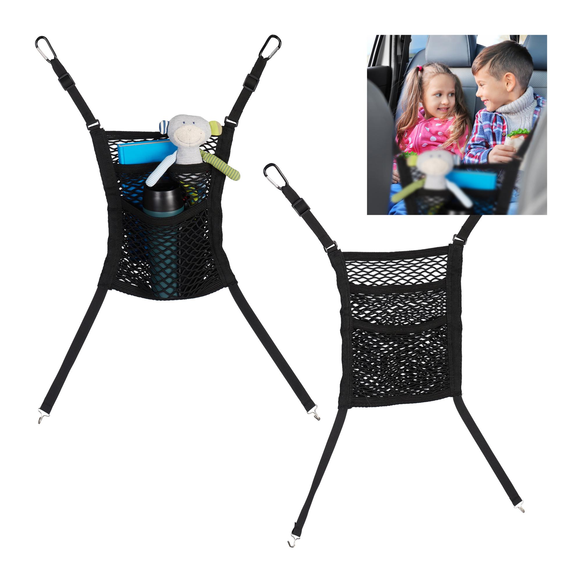 Set da 2 Reti Portaoggetti Auto, 2 Scomparti, Borsa Elastica & Barriera ...