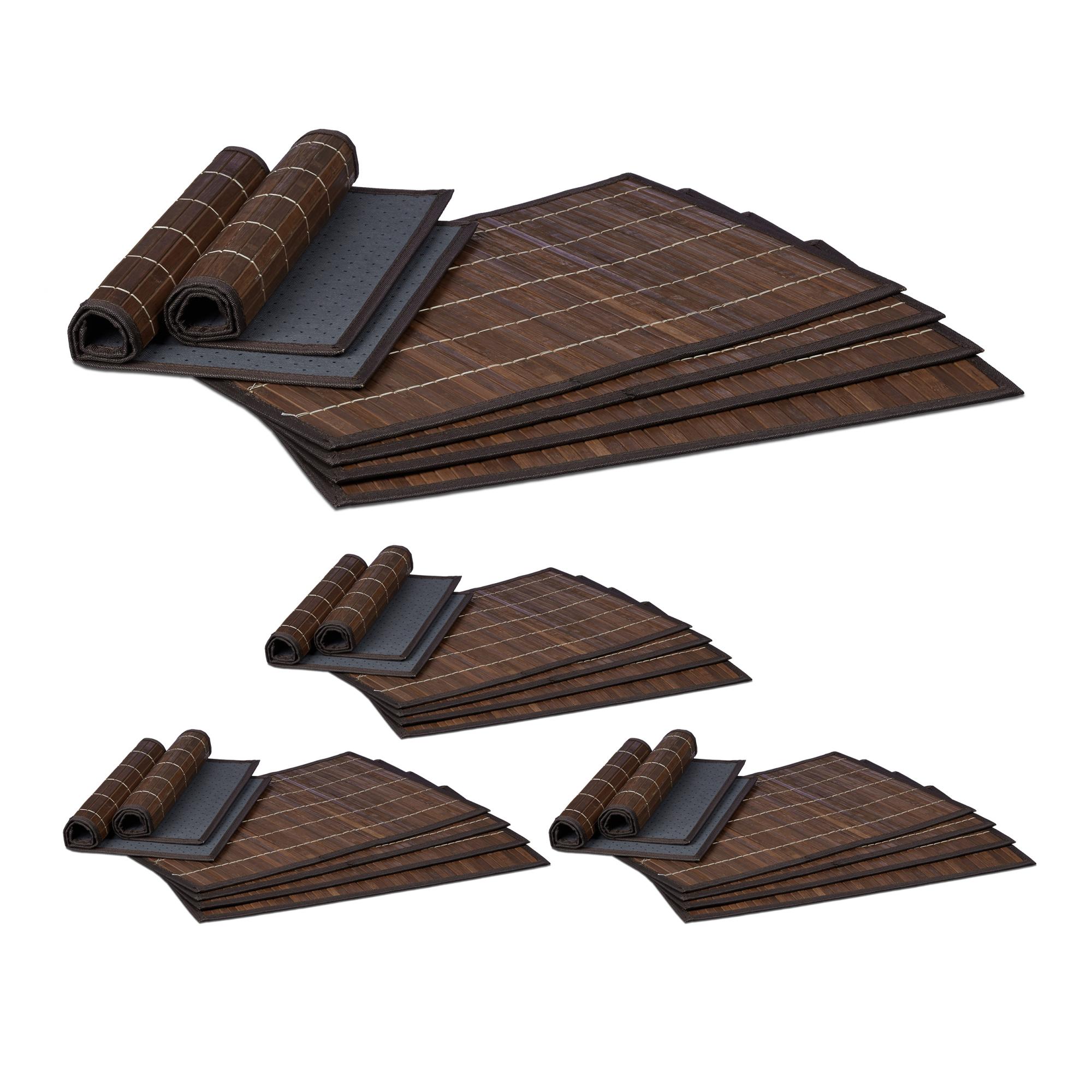 Set de table, bambou, lot de 24, tables manger, 30 x 45 cm, rectangle ...