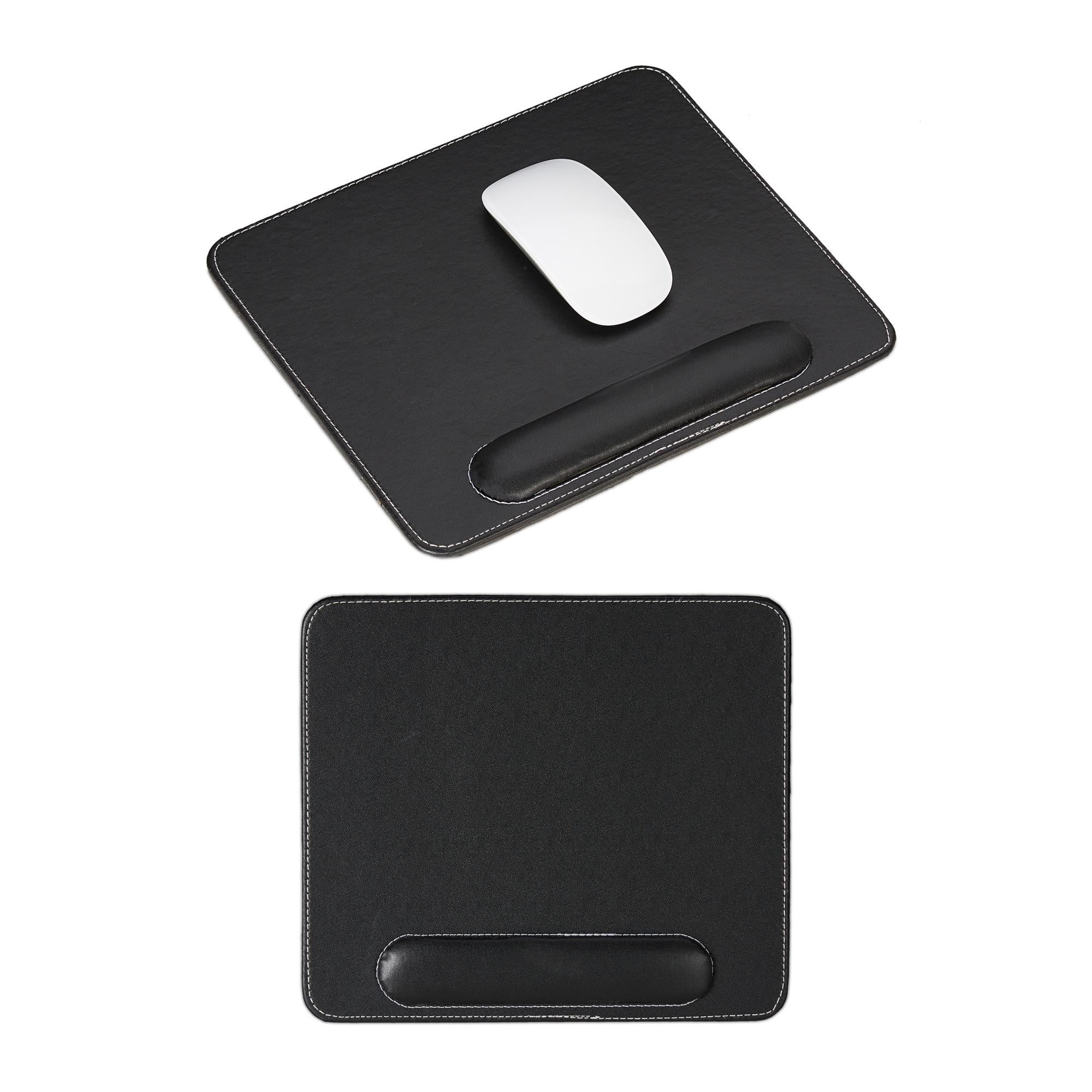 Tapis de souris, lot de 2, similicuir, tapis ergonomique, repose ...