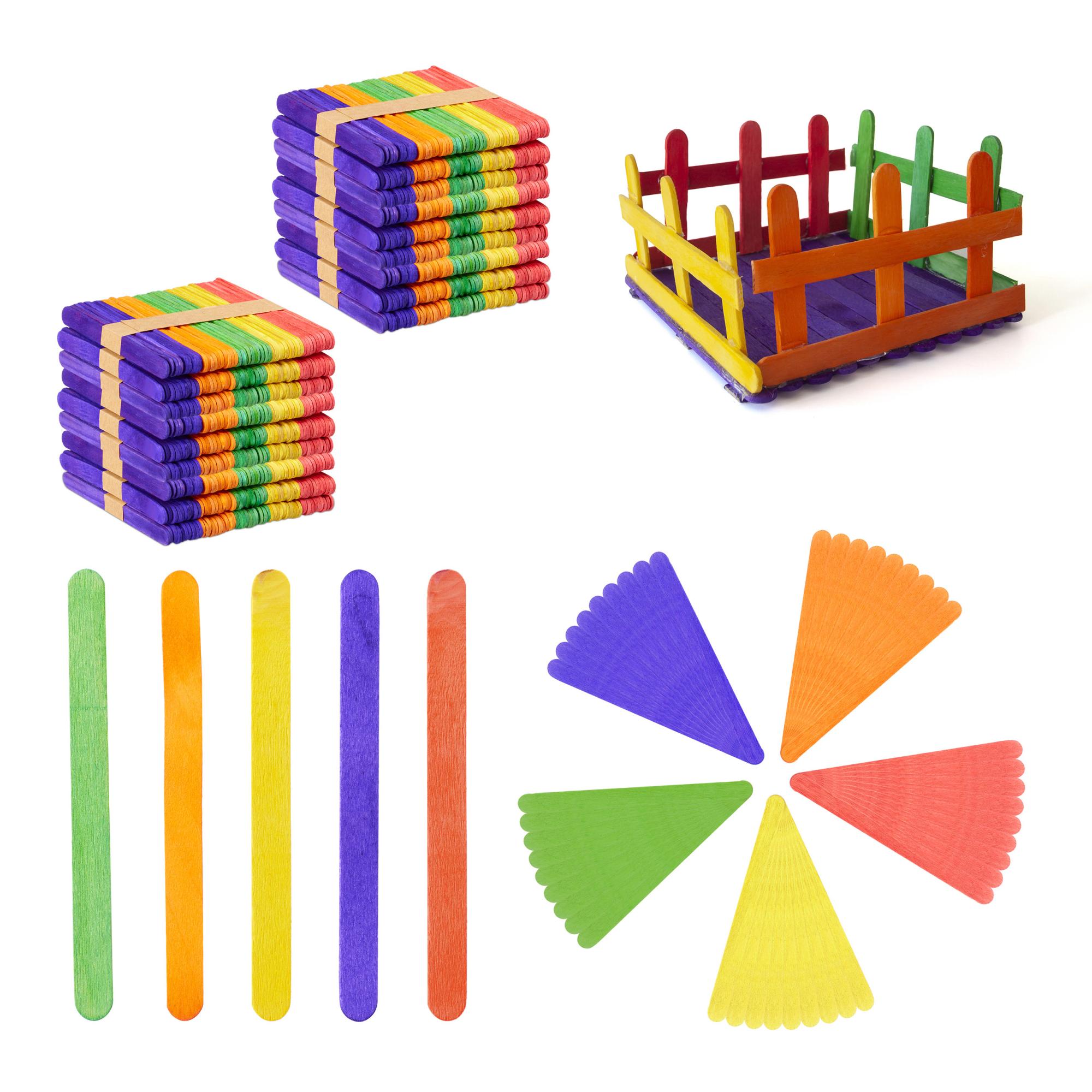 1000x Set Bastoncini di Legno Colorati, Legnetti per DIY e Fai da Te ...