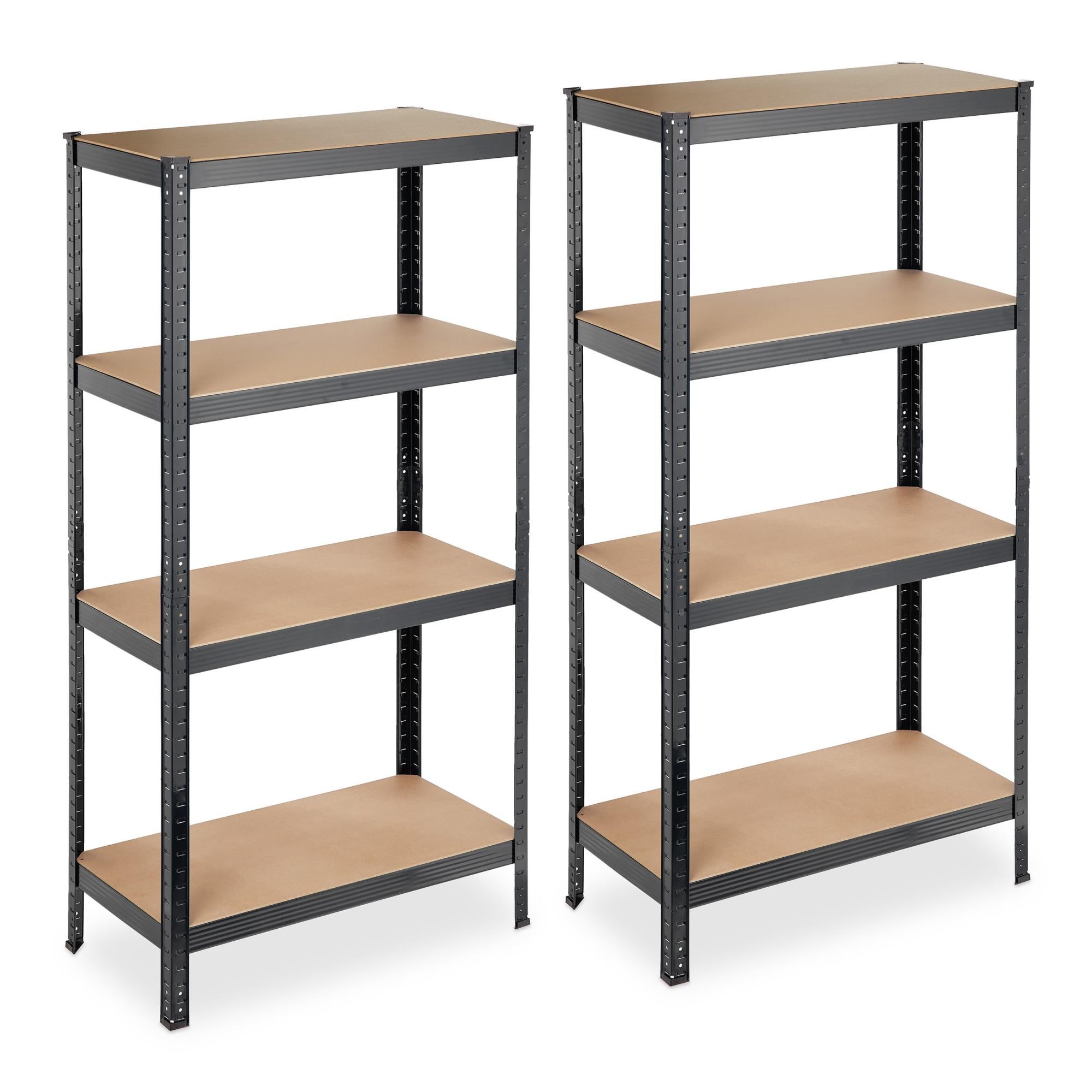 2x Scaffali in Metallo, 280 kg Capacità di Carico, 157 x 80 x 41 cm ...