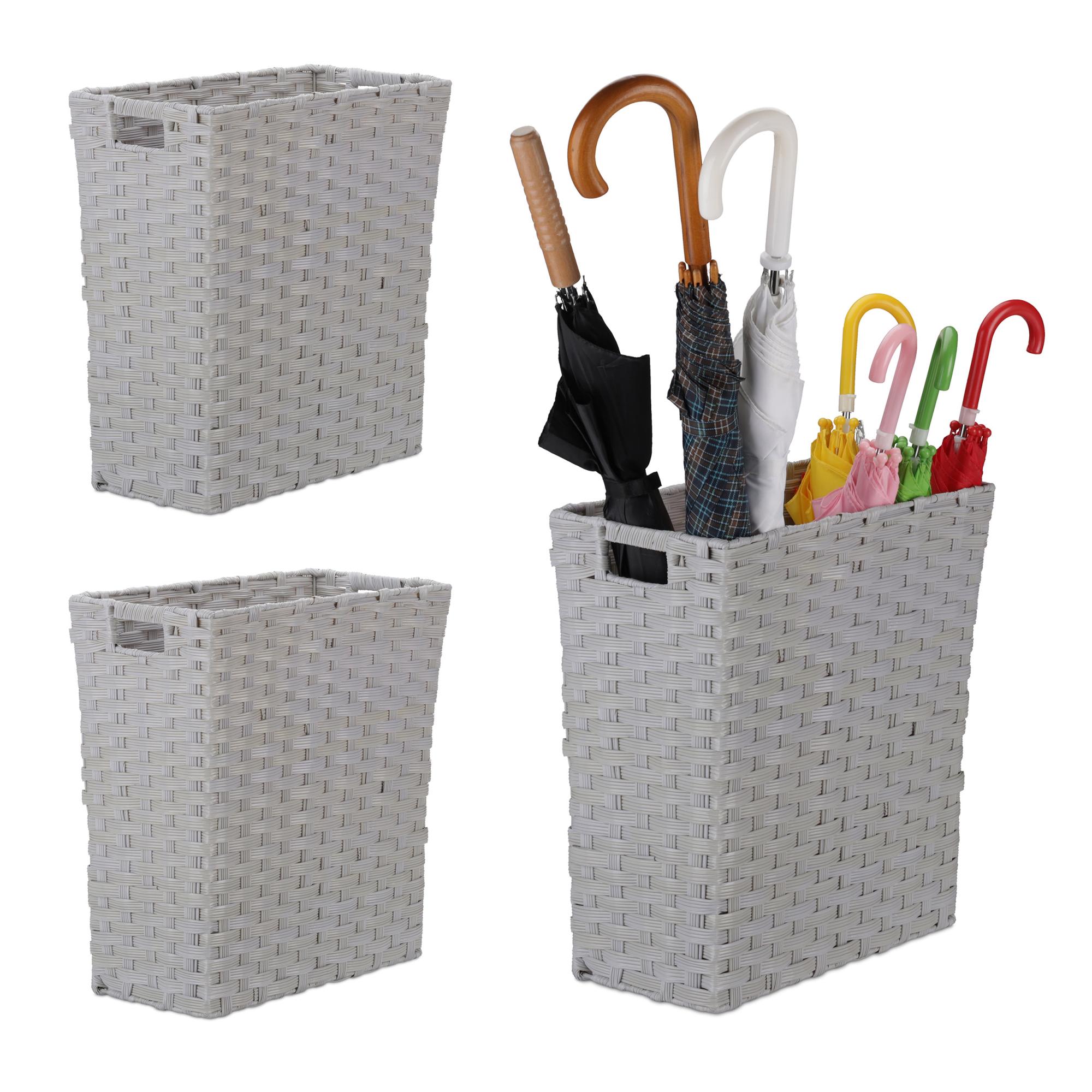 3x Cestino Carta Basket Portaoggetti Portabiancheria con Manici, 30 L ...