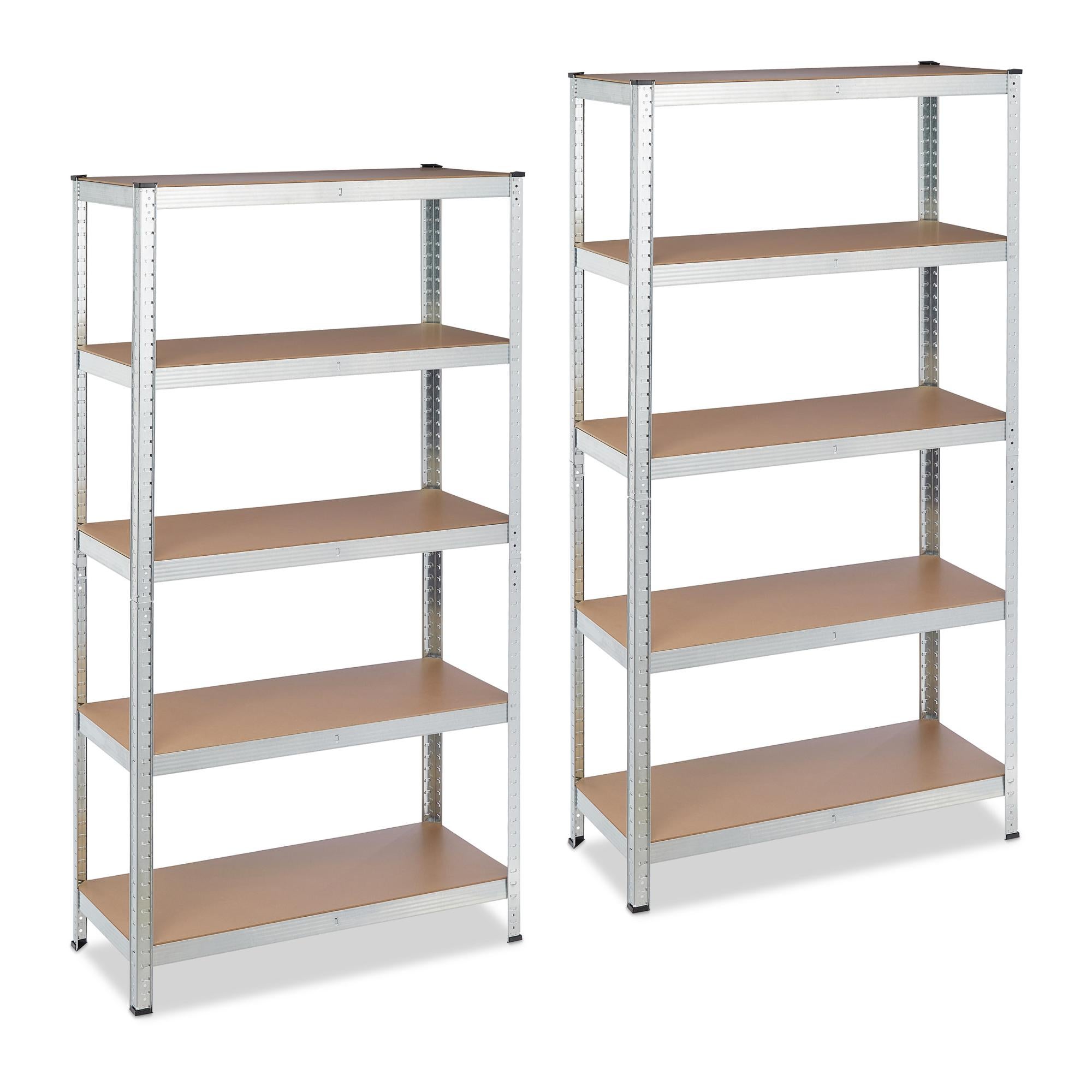 2x Scaffali in Metallo, 875 kg Capacità di Carico, 180 x 90 x 45 cm ...