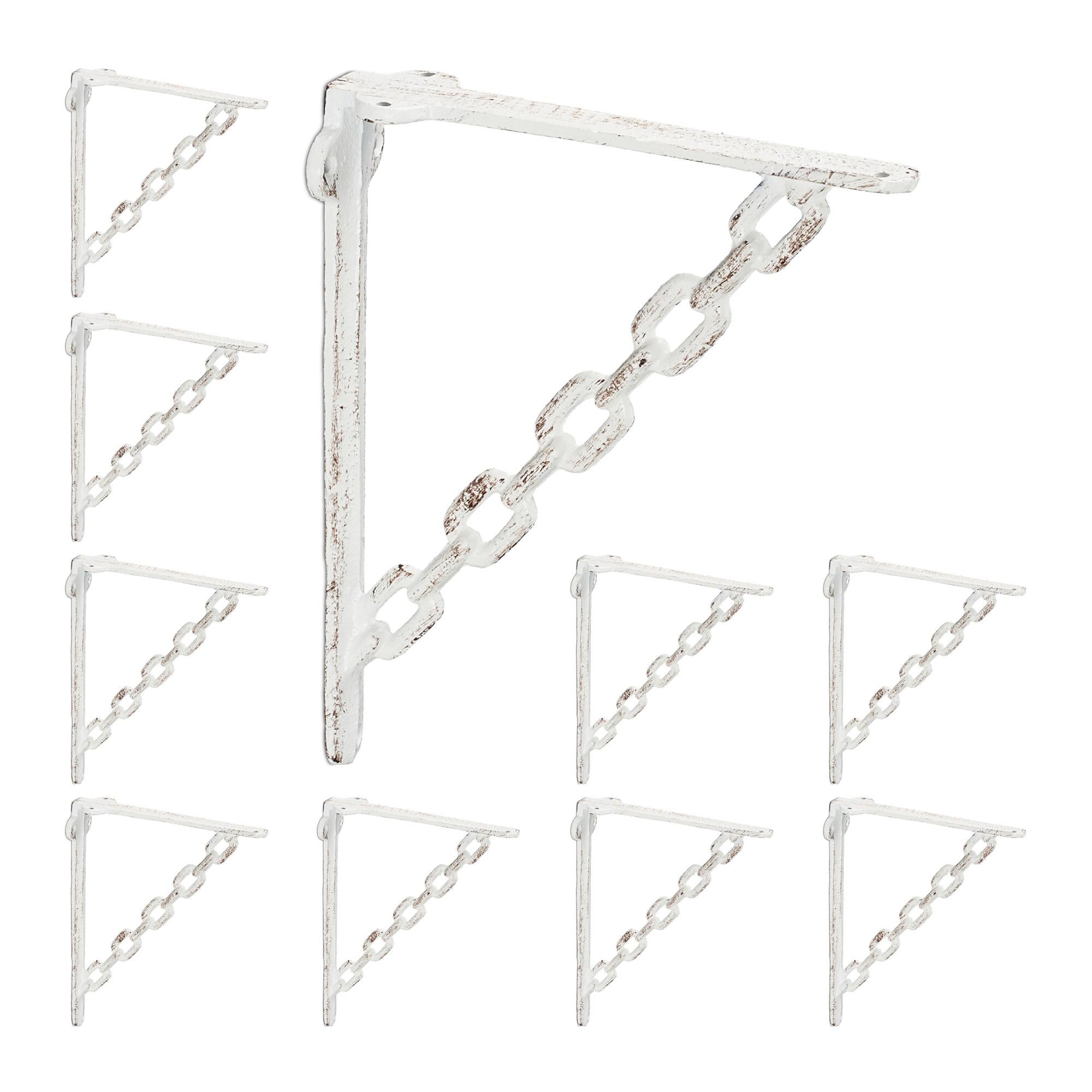 Staffe per Mensole, Set da 10, Stile Antico, Stile a Catena Originale ...