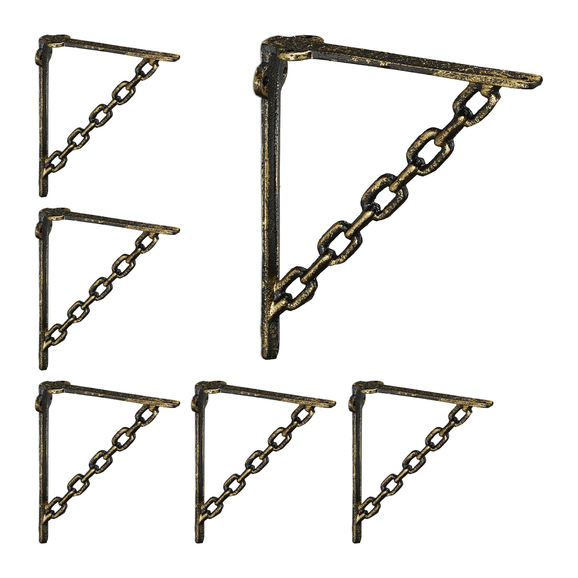 Staffe per Mensole, Set da 6, Stile Antico, Stile a Catena Originale ...