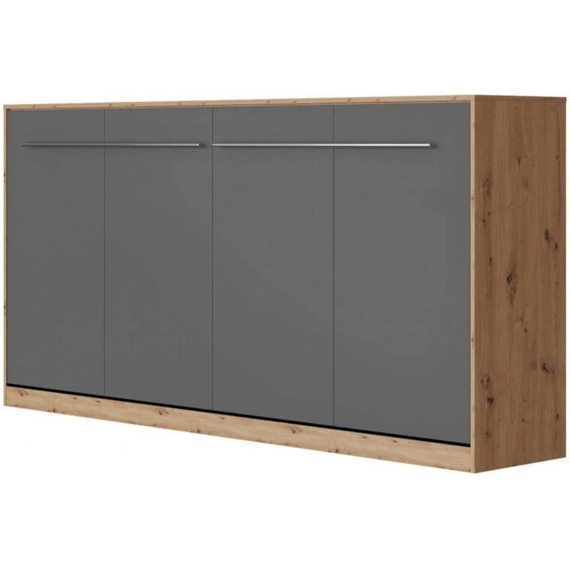 Armoire Lit escamotable 90x200cm Horizontal Supérieur Lit Rabattable ...