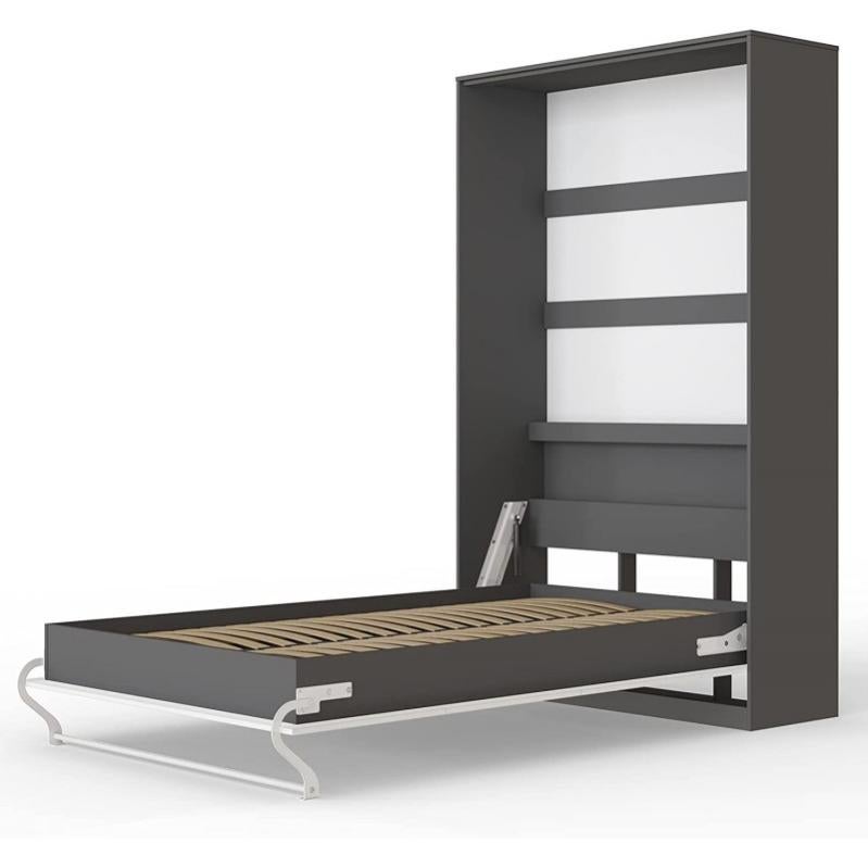 Armoire Lit escamotable 120x200cm Vertical Lit Rabattable Lit Mural ...