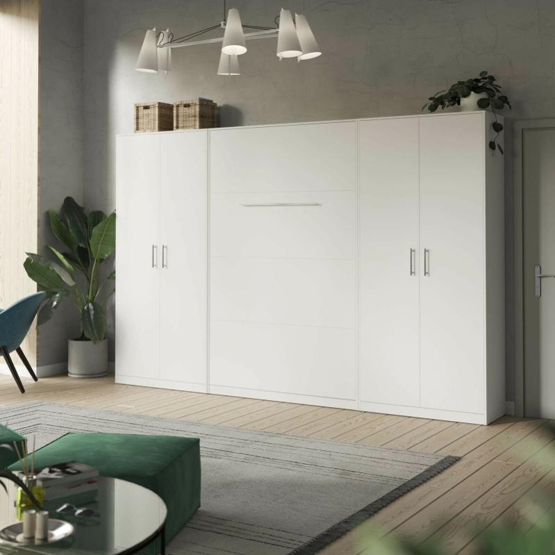 Lit escamotable +2 Placards Vertical 120x200+(100x2)cm Lit Rabattable ...