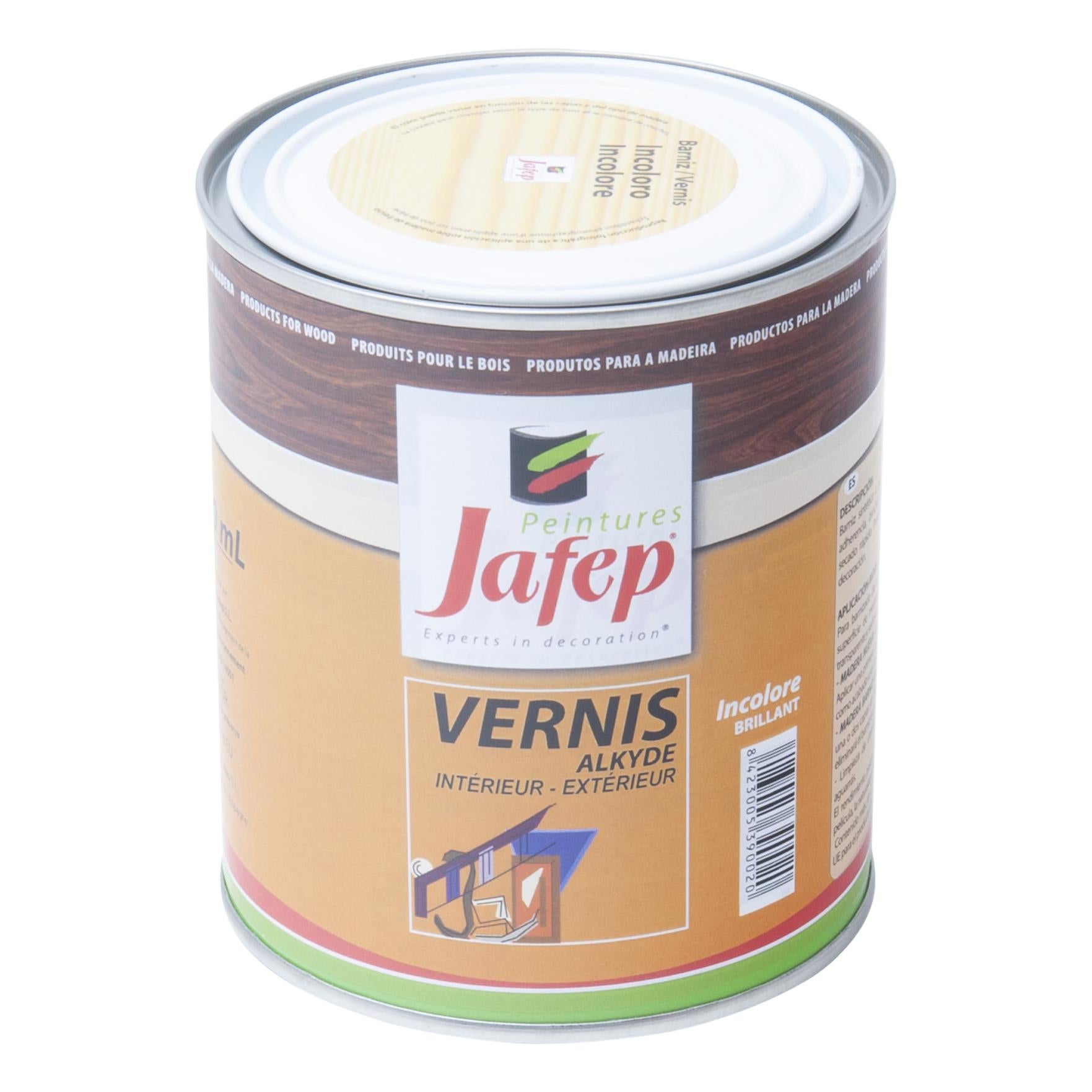 Vernis synthétique brillant incolore Jafep 750 ml | Leroy Merlin