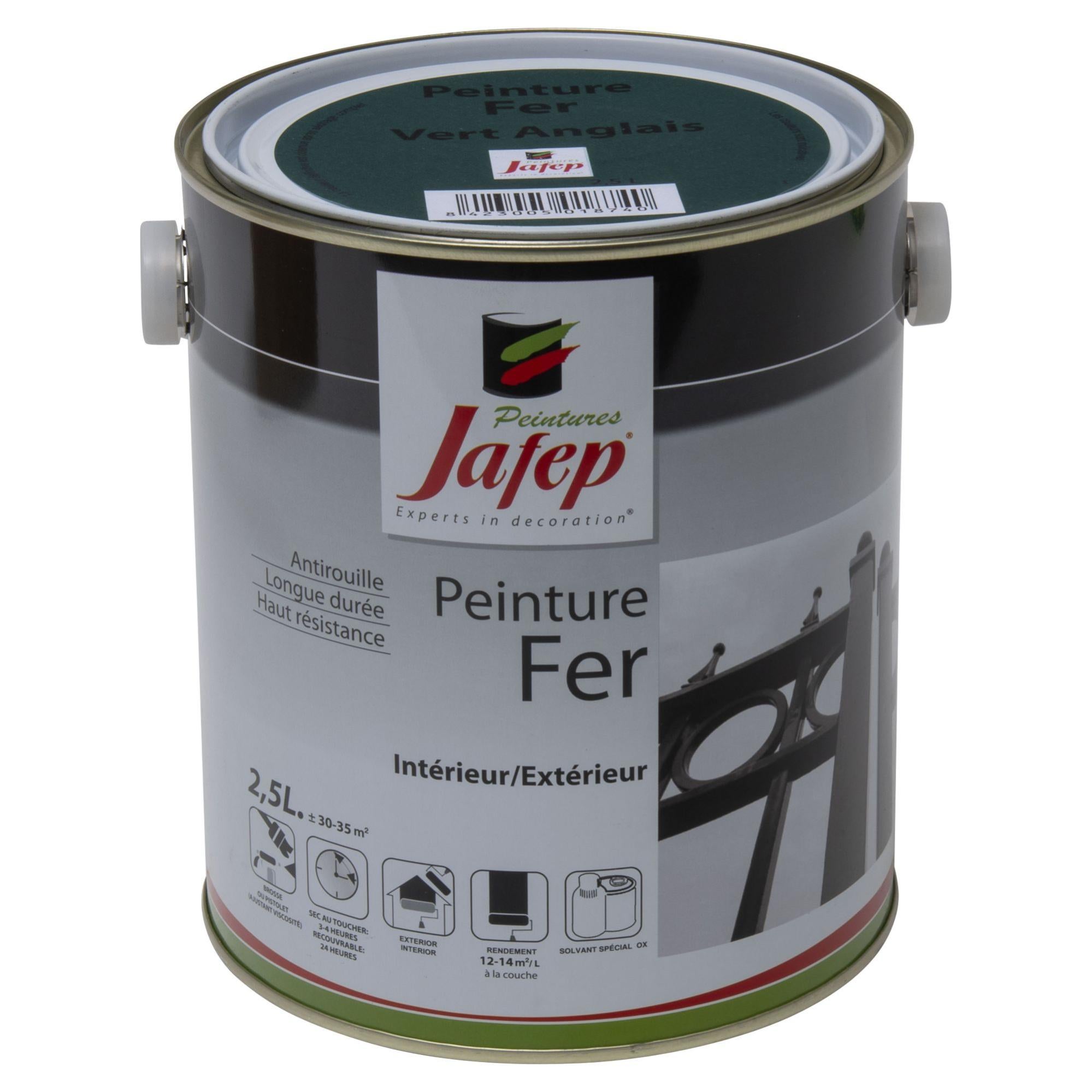 Peinture fer antirouille vert anglais Jafep 2,5 L | Leroy Merlin