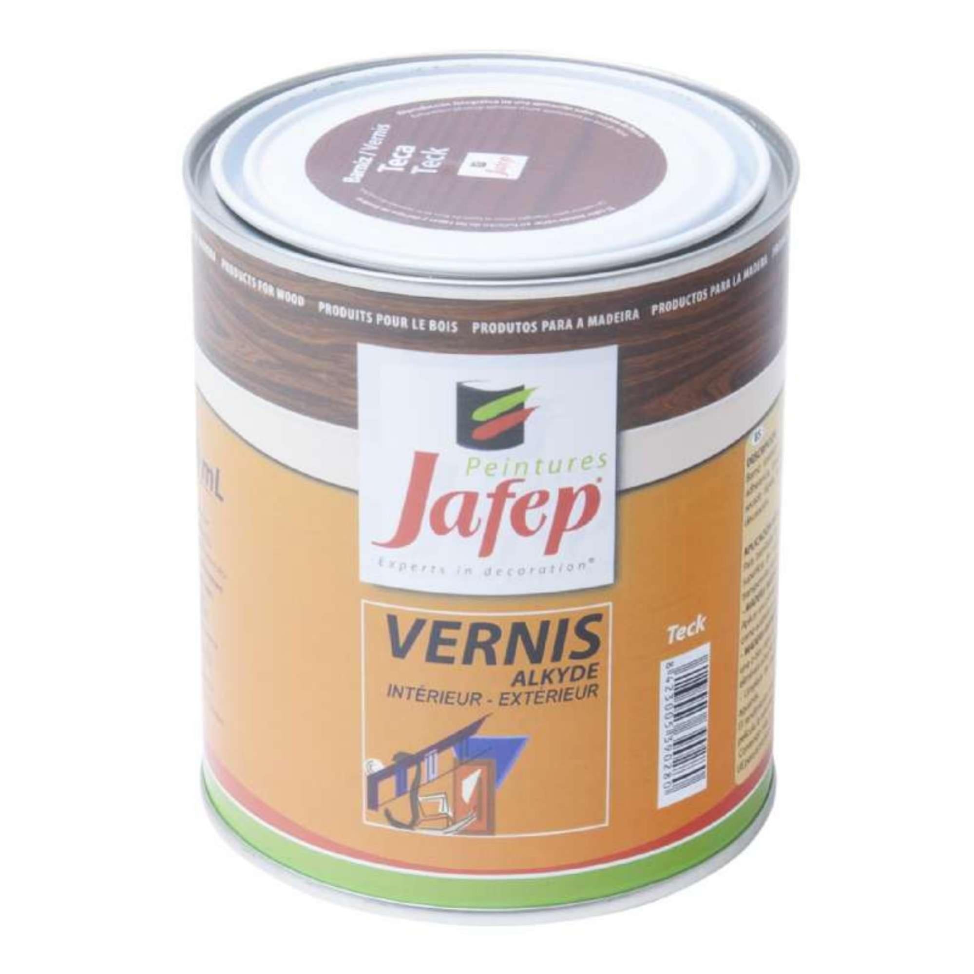 Vernis synthétique teinte teck brillant Jafep 750 ml | Leroy Merlin