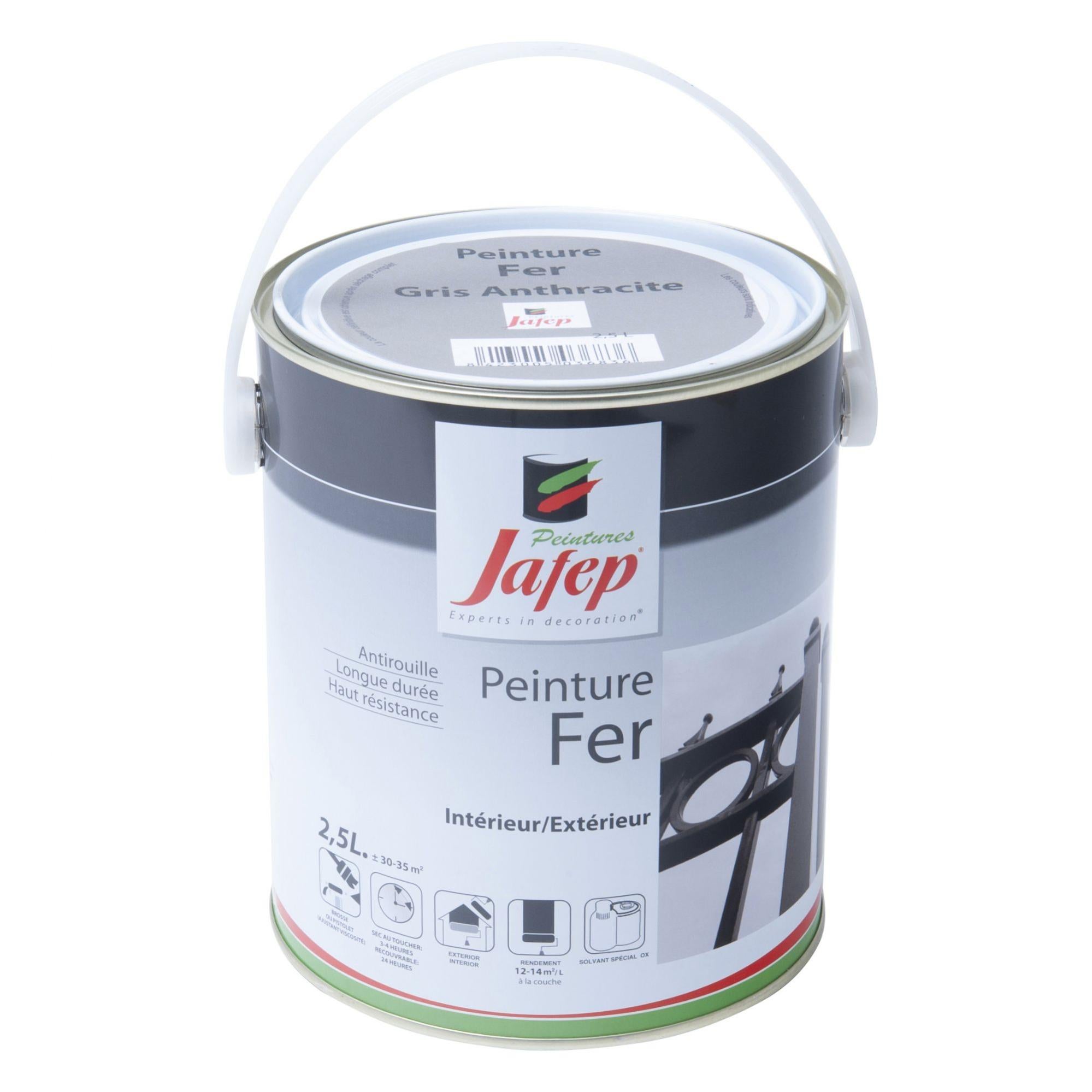 Peinture fer antirouille gris anthracite Jafep 2,5 L | Leroy Merlin
