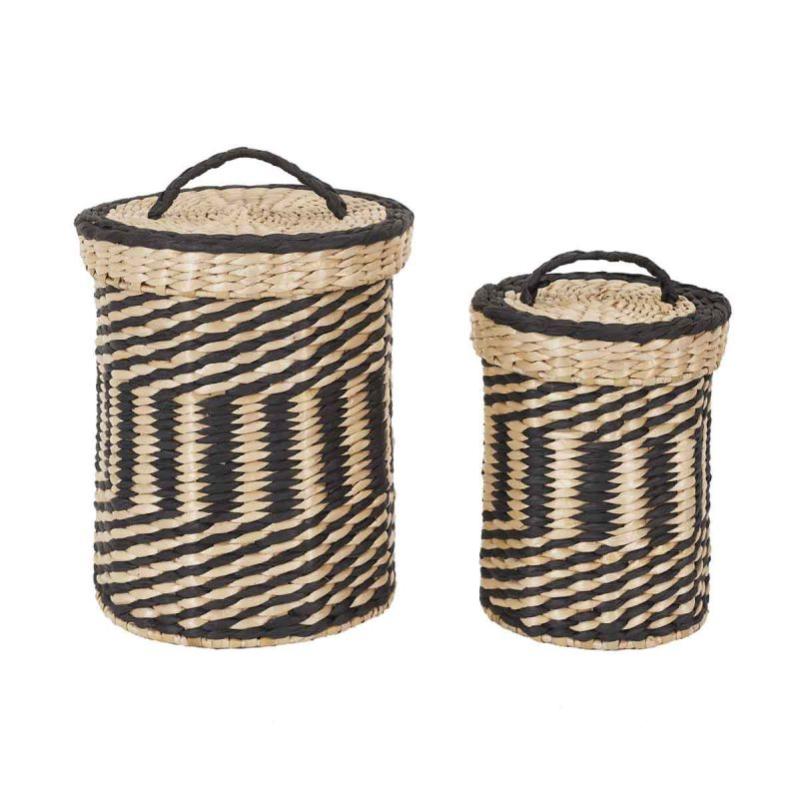 Paris Prix - Lot De 2 Paniers De Rangement "mirage" 27cm Noir | Leroy ...