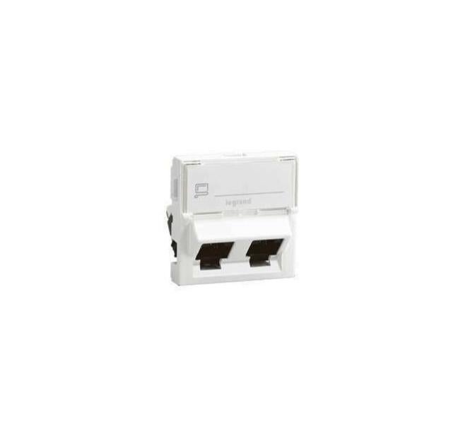 Legrand 076506 Prise 2xrj45 Cat.6 Ftp 45° 2mod Mosaic | Leroy Merlin