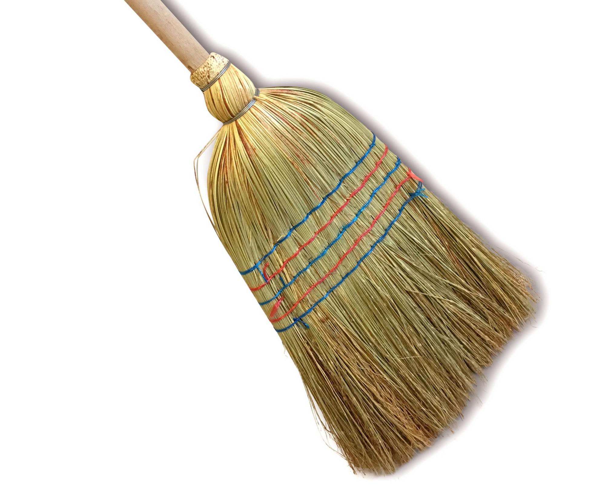 Balai paille de riz traditionnel | 5 fils manché largeur 35 cm | Manche ...