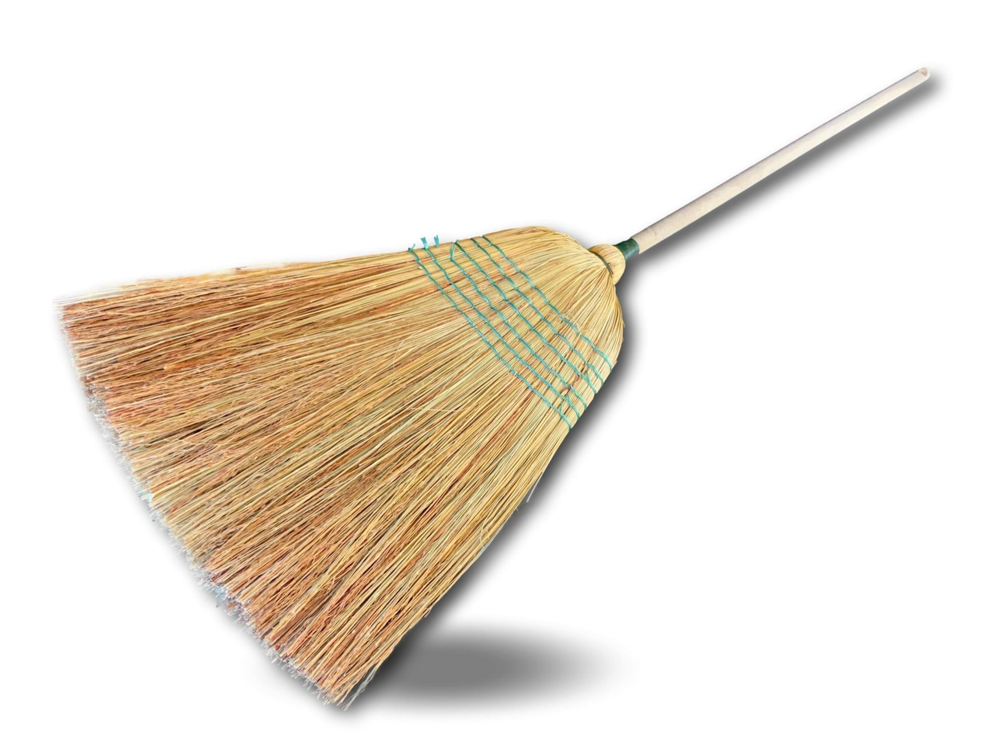 Lot de 3 balais traditionnels paille de riz en fibre naturelle | 6 fils ...