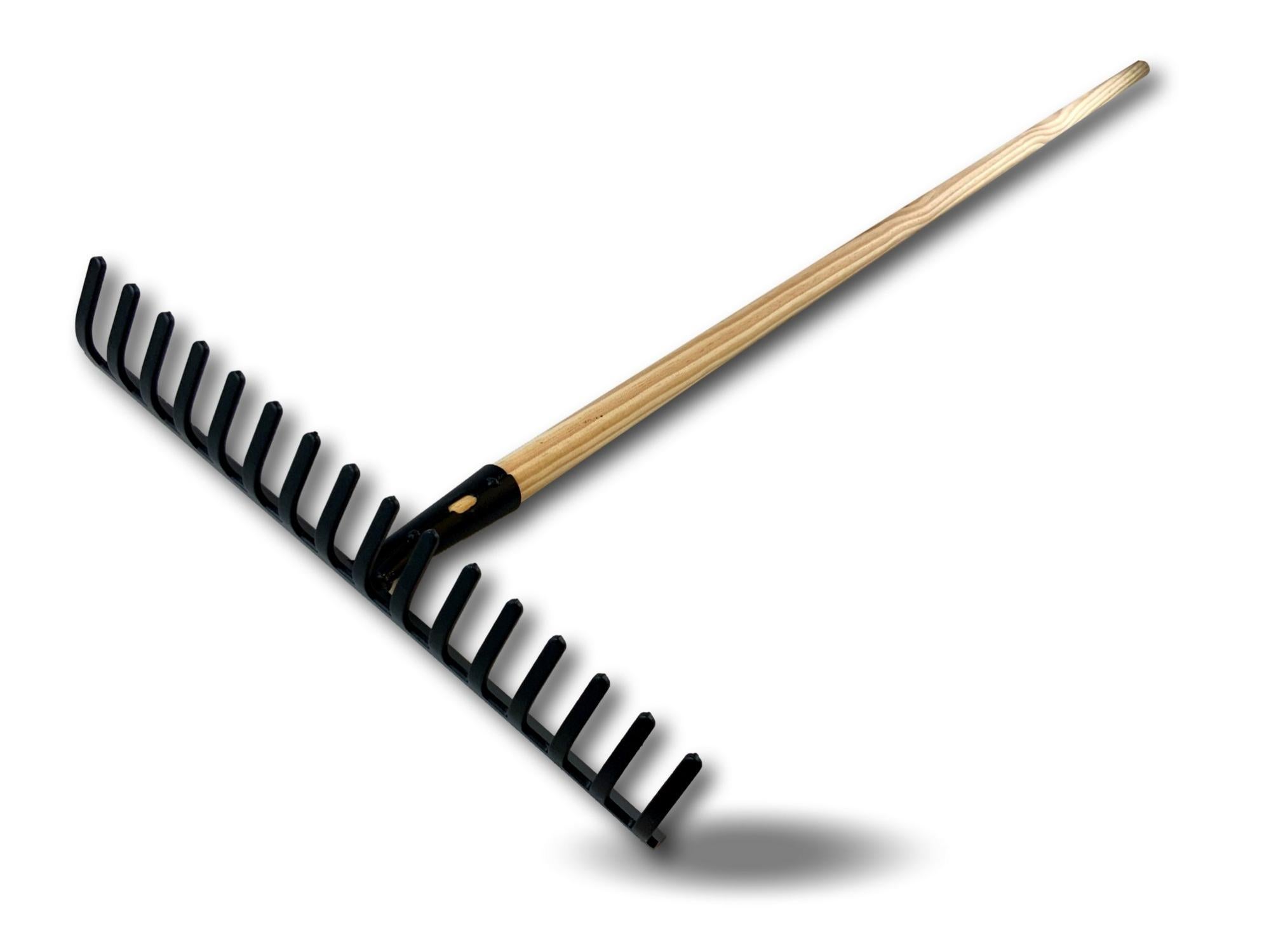 Lot de 6 rateaux 16 dents recourbées | Manche 150 cm bois fabriqué en ...