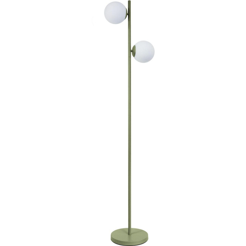 Lampada da terra Paralume 2 sfere in vetro - Kaki - H 160 cm - RETRO ...